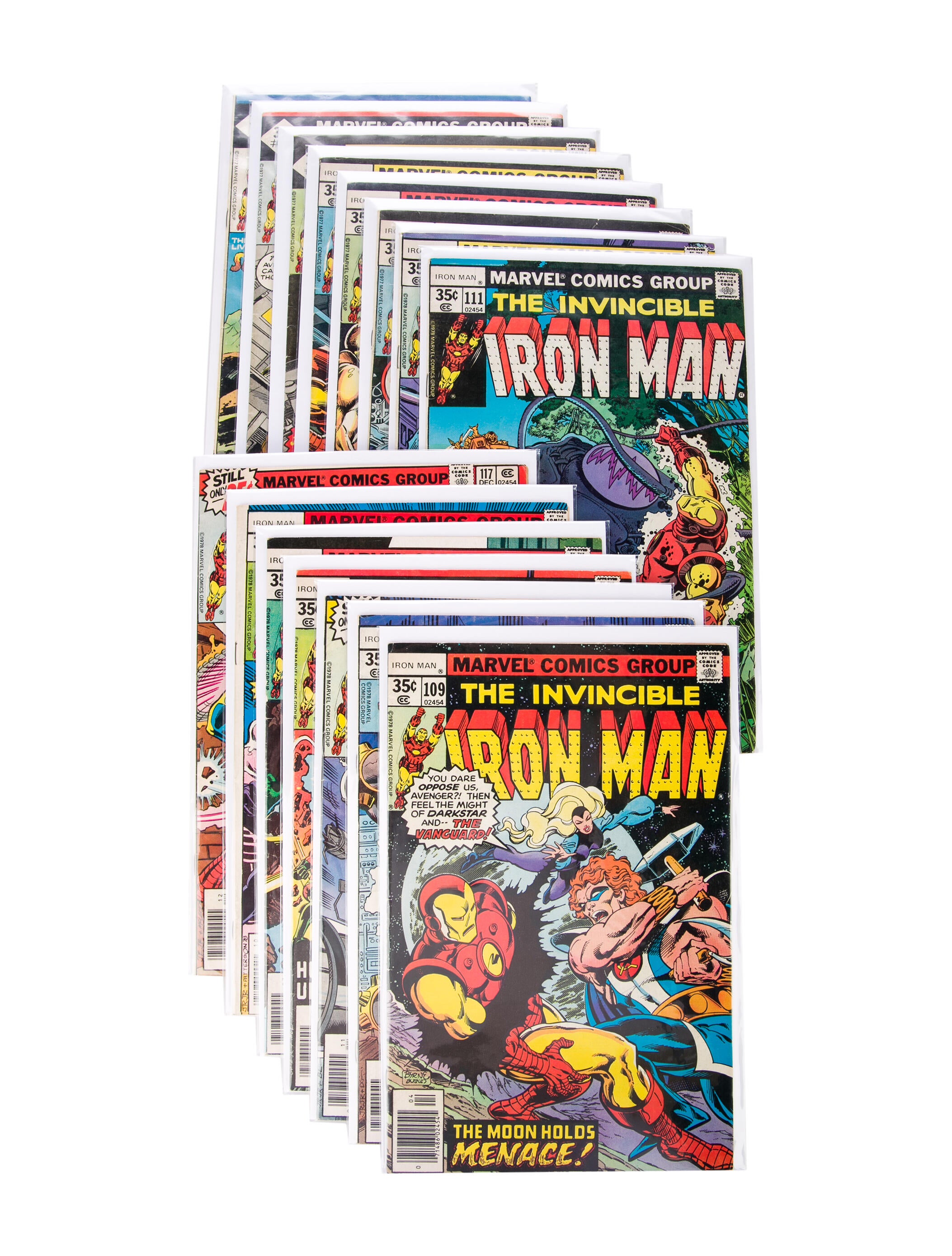 Comic Book The Invincible Iron Man #98, 99, 103 & #106-117 - Red Comics ...