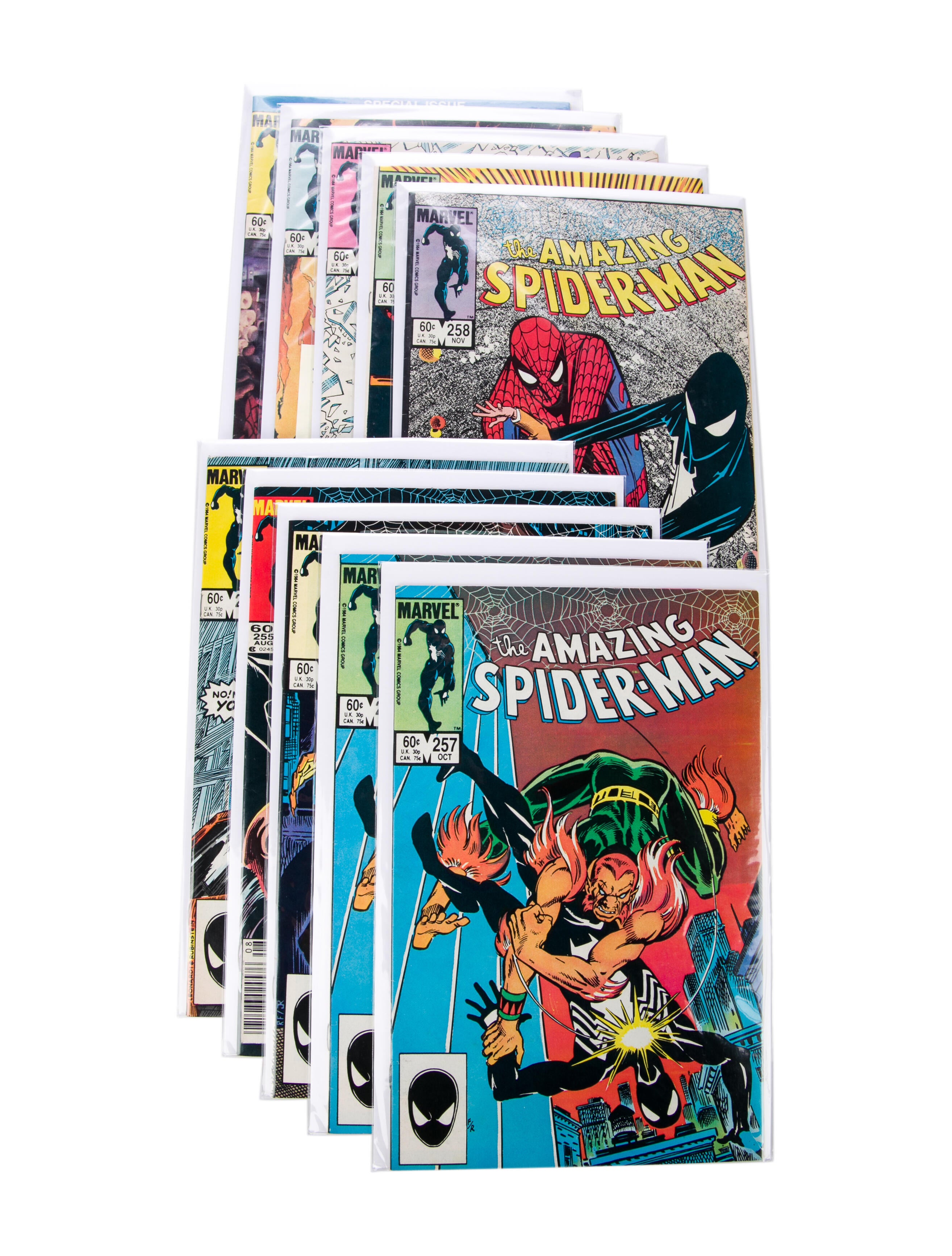 Comic Book The Amazing Spider-Man #254-262 Comic Bundle - Blue Comics ...