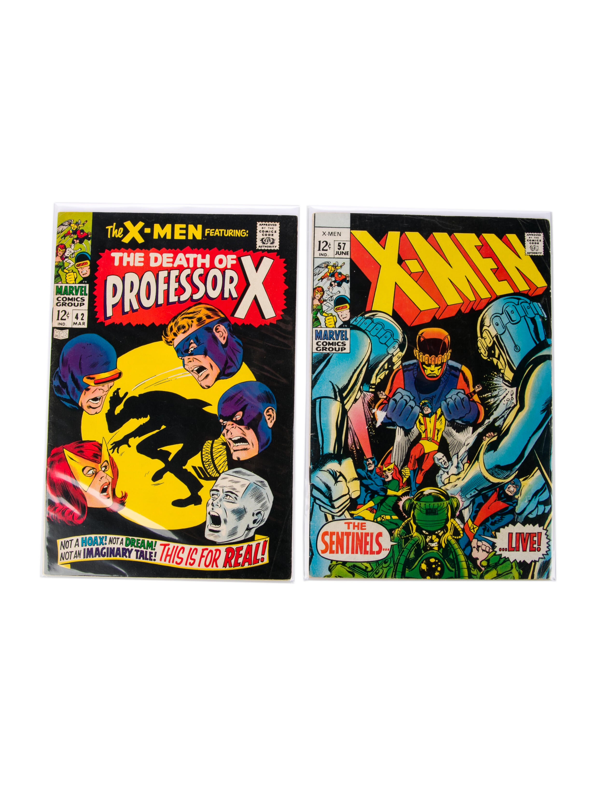 Comic Book X-Men #42 & #57 Comics - Death of Professor X - Red Comics ...