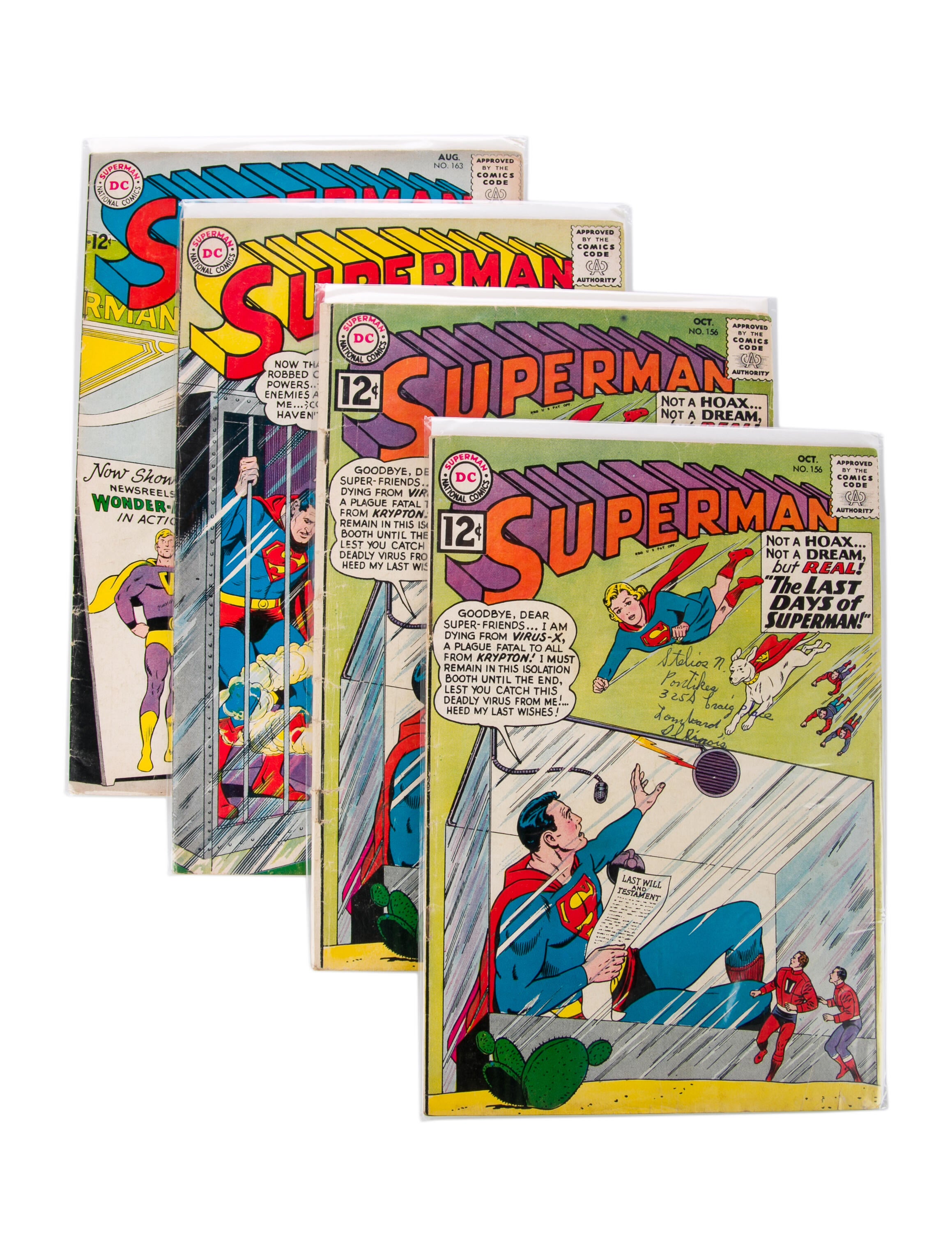 Comic Book 4-Piece Superman Silver Age Comic Bundle - Blue Comics ...