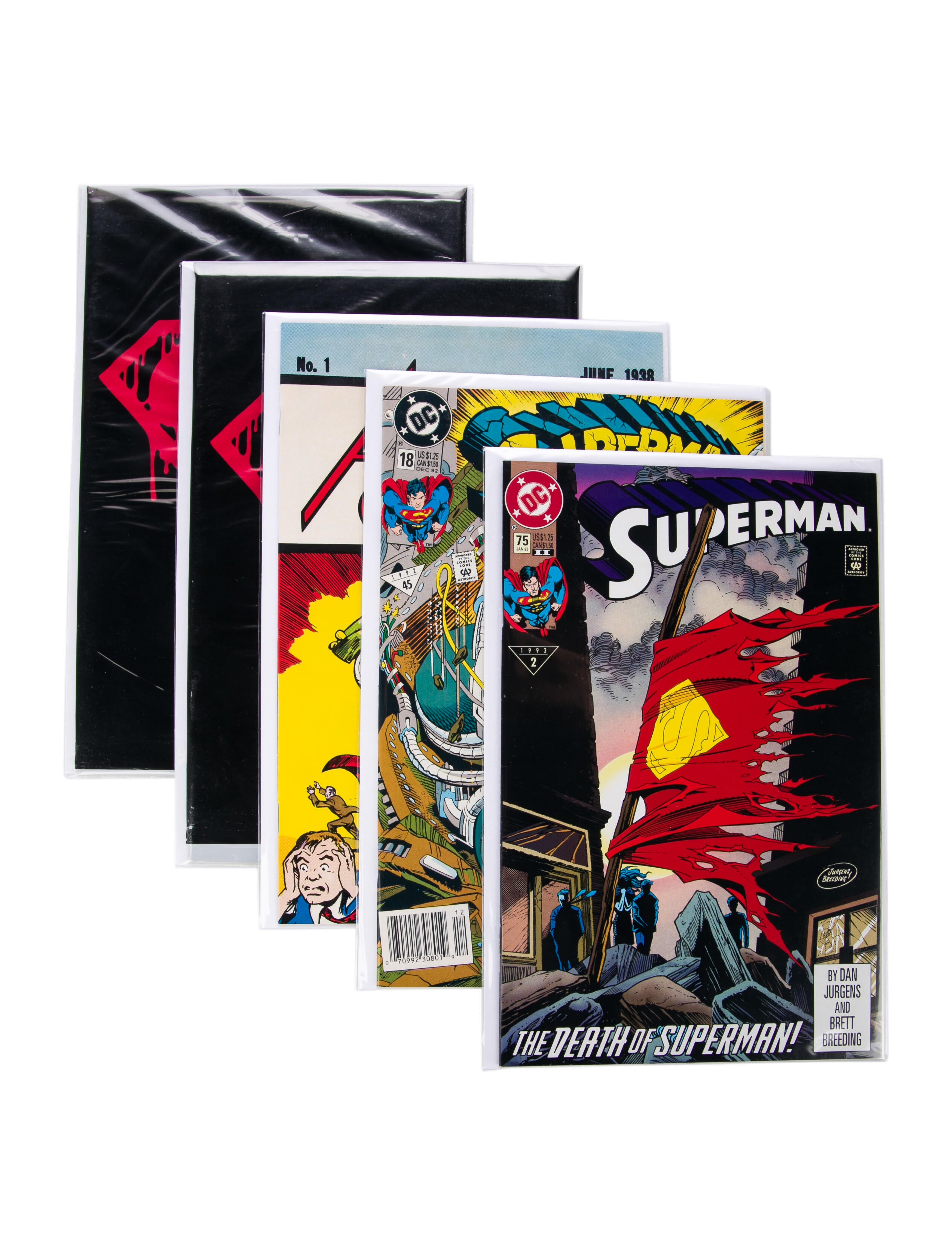 Comic Book 5-Piece Superman Comic Bundle - Death of Superman - Blue ...