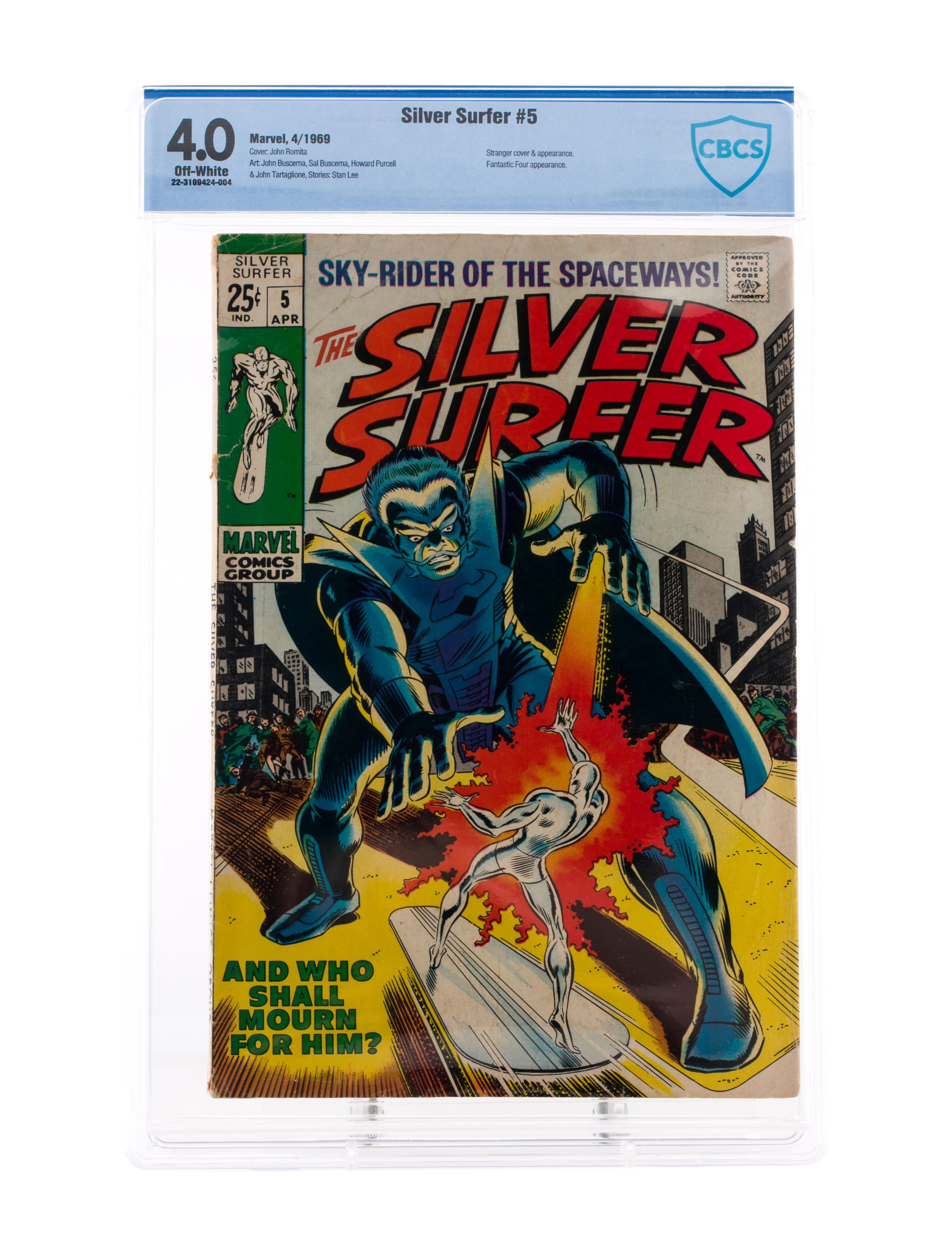 Comic Book Silver Surfer #5 - CBCS 4.0 - Stranger Cover and Fantastic ...
