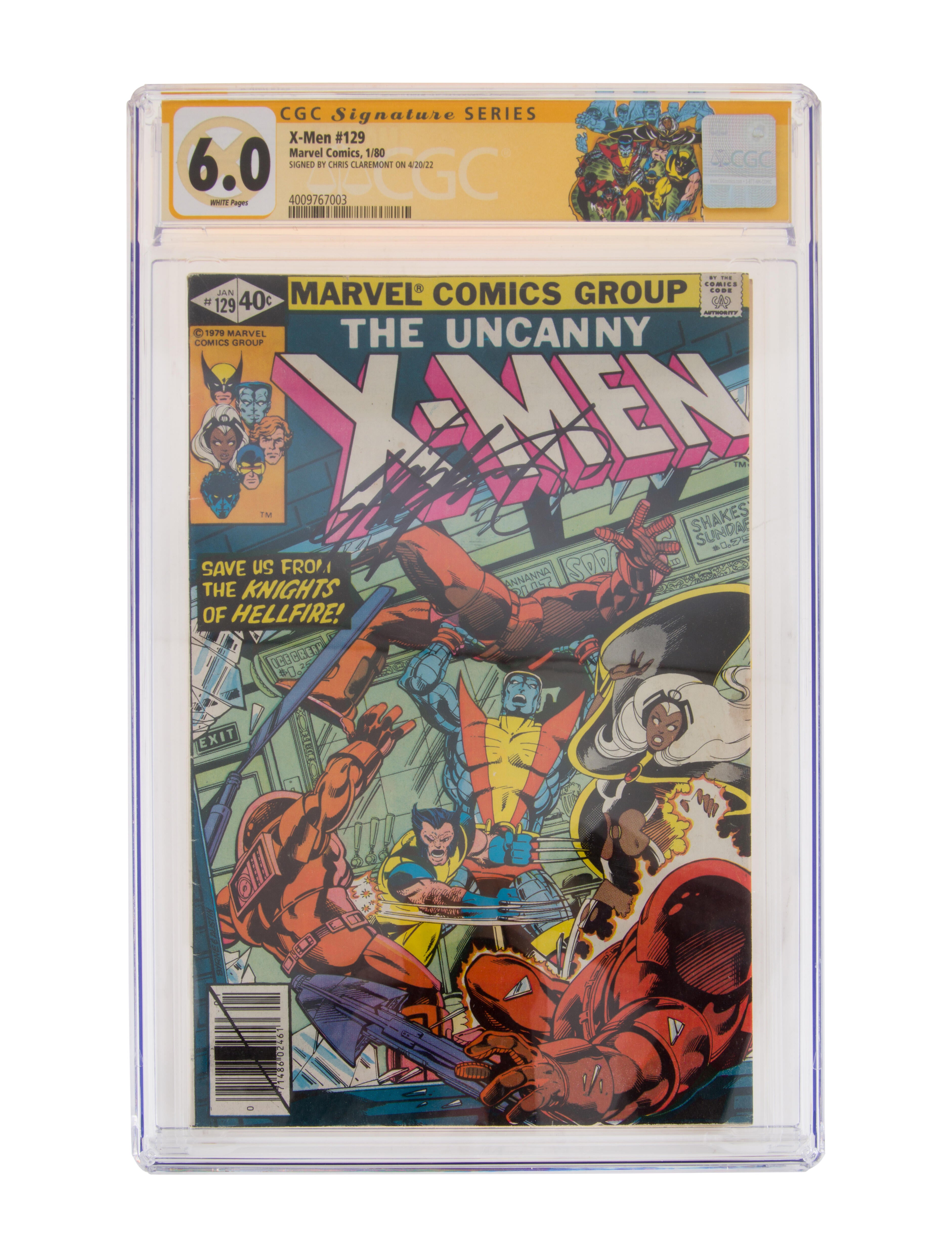 Comic Book X-Men #129 - CGC 6.0 - Signed by Chris Claremont - Custom ...