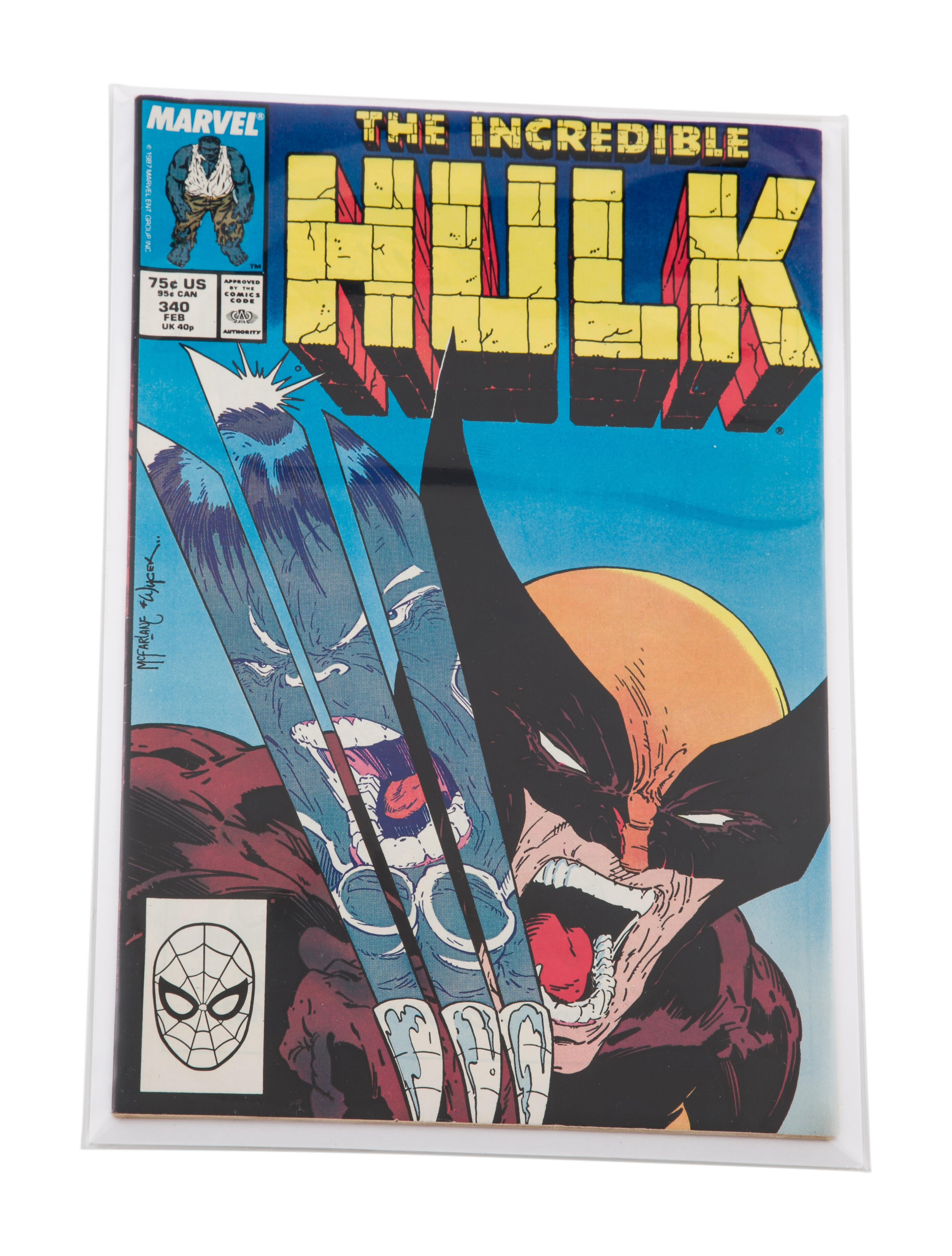 Comic Book The Incredible Hulk #340 - F/VF - Hulk Vs. Wolverine, X-Men ...