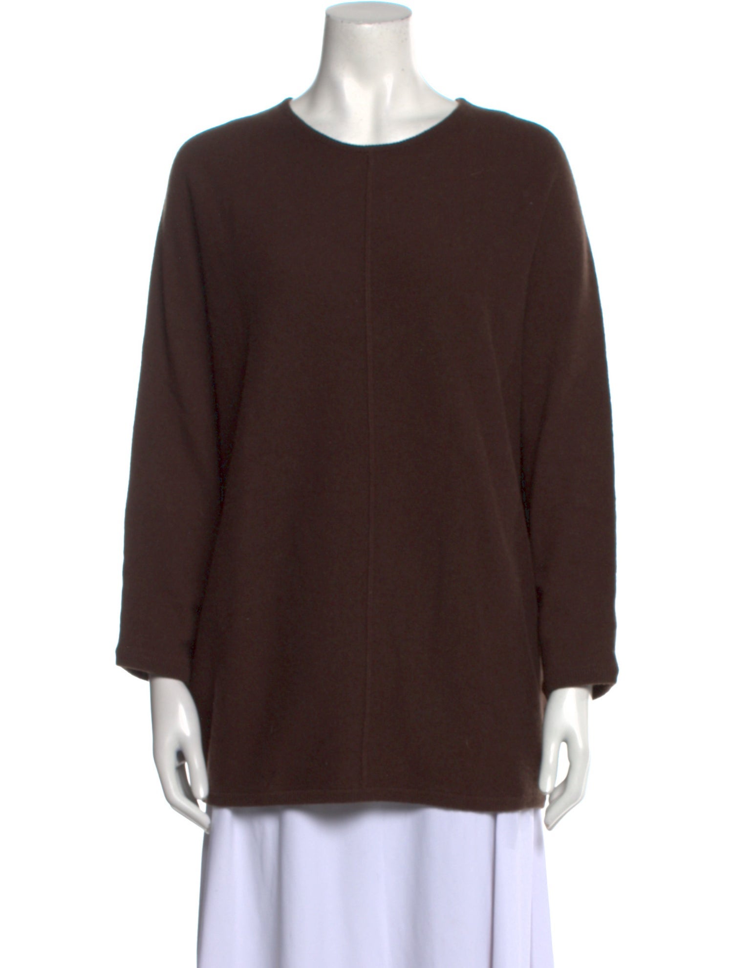 Co. Cashmere Crew Neck Sweater - Brown Knitwear, Clothing - COO37769 ...