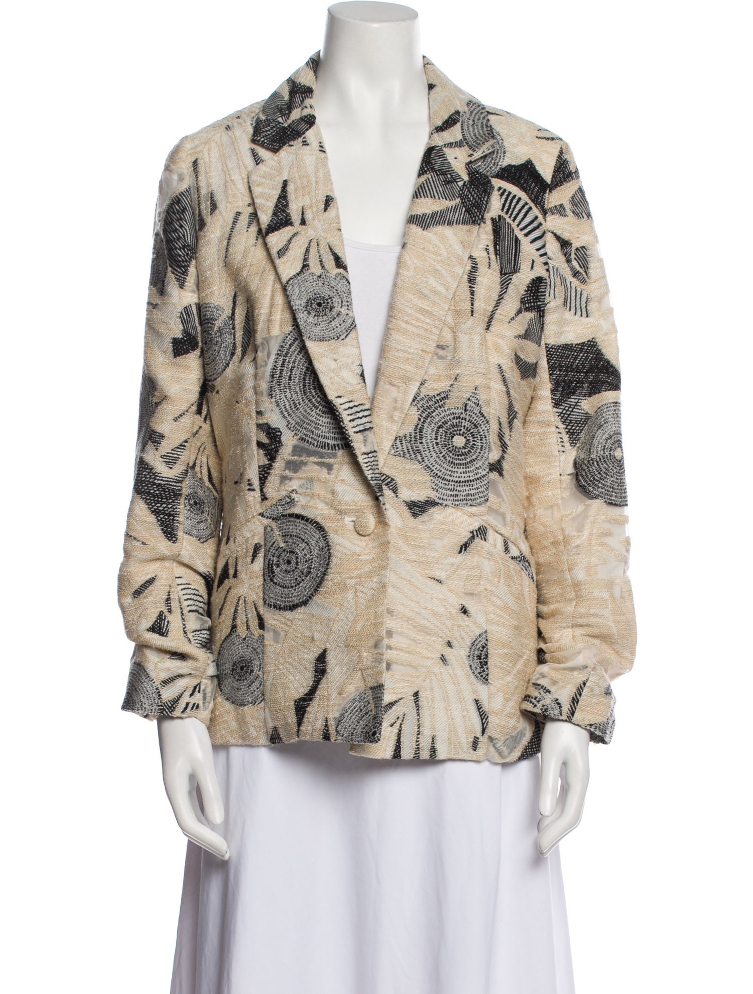 Co. Floral Print Blazer - Neutrals Jackets, Clothing - COO38752 | The ...