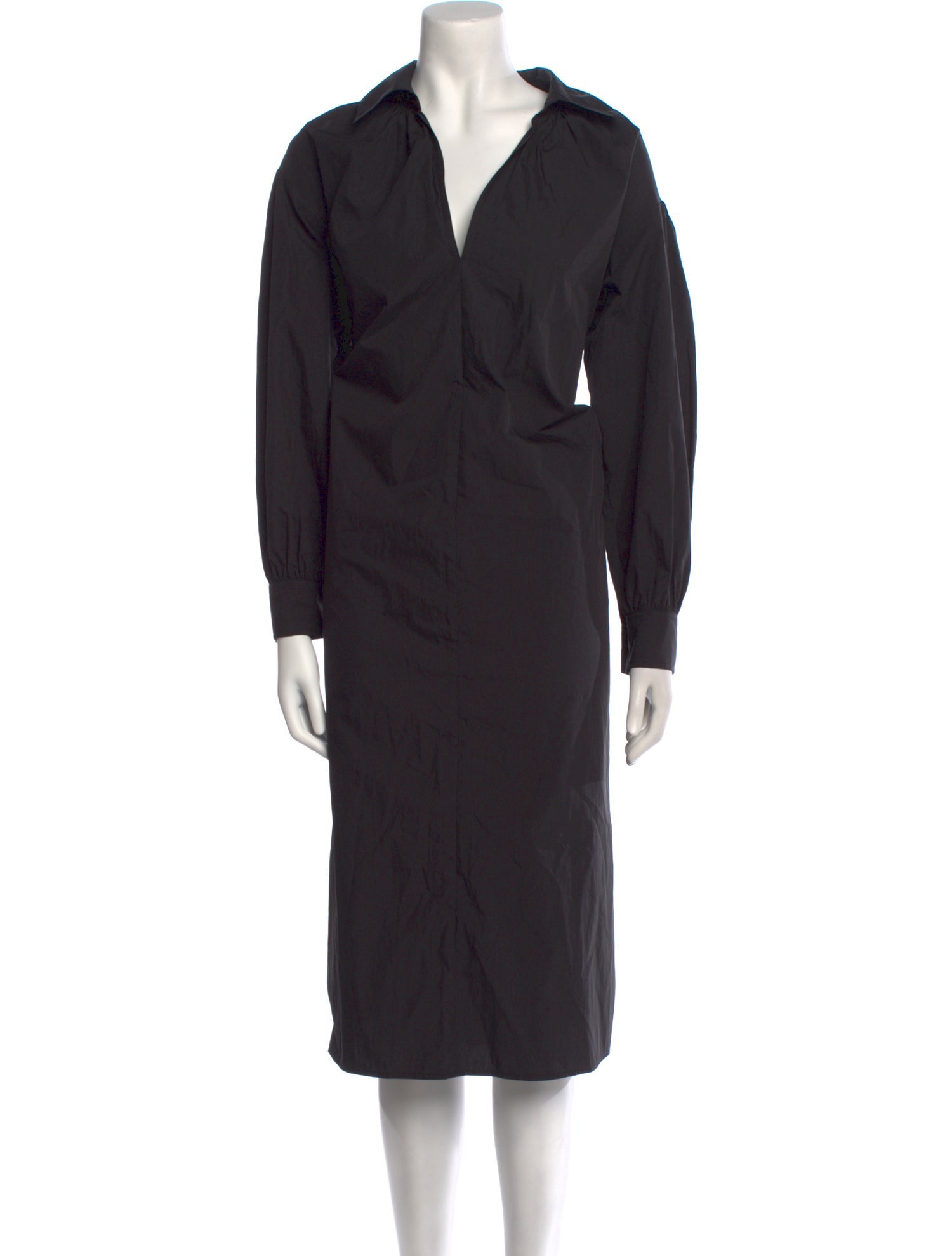 Co. V-Neck Midi Length Dress - Black Dresses, Clothing - COO44271 | The ...