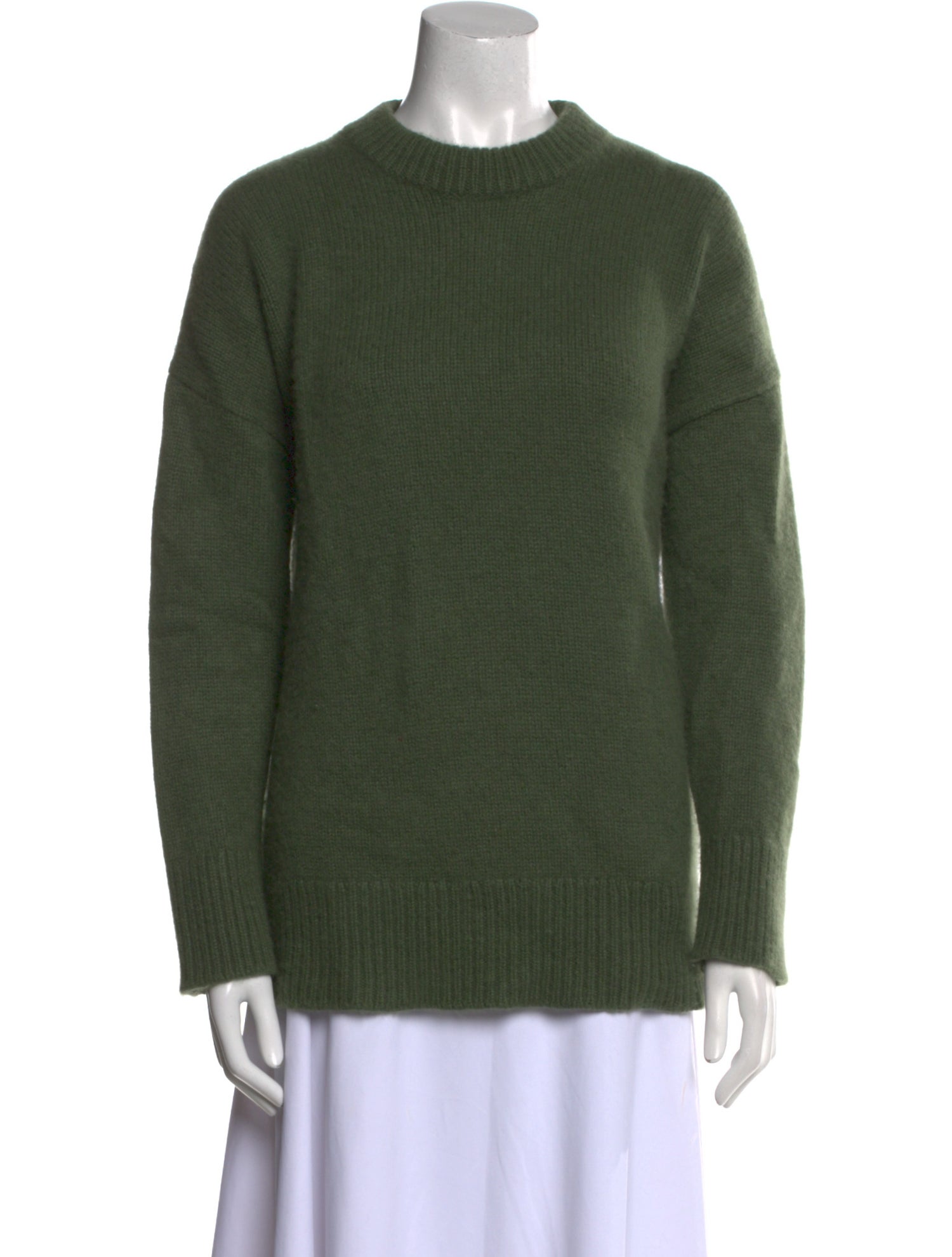 Co. Cashmere Mock Neck Sweater - Green Knitwear, Clothing - COO45264 ...