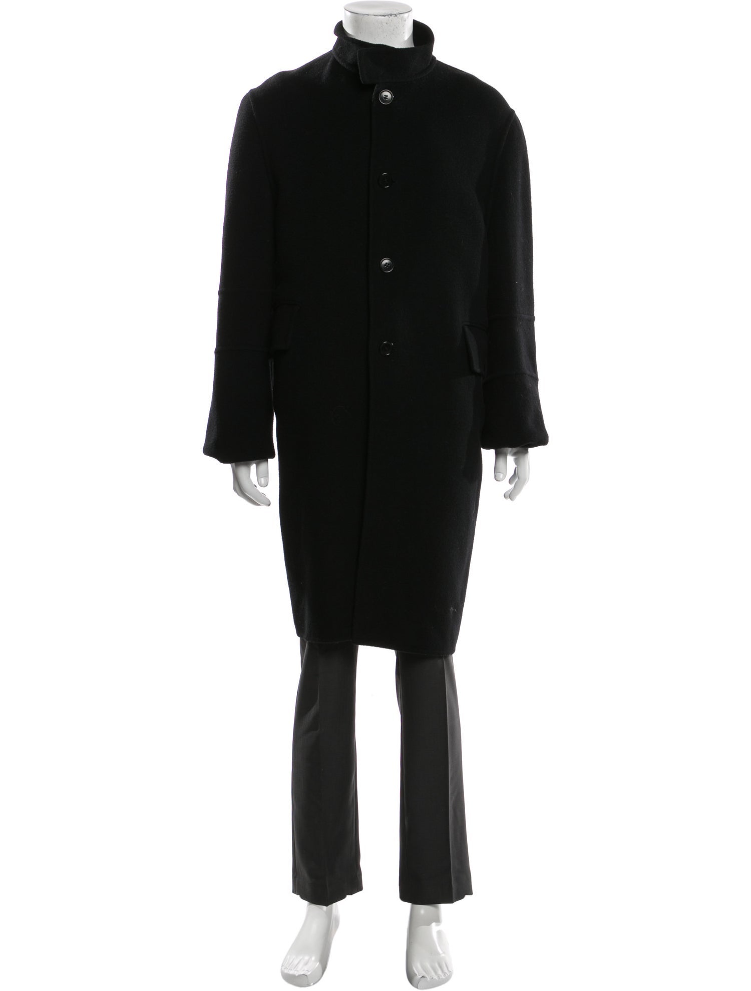 Yves Saint Laurent Vintage Late 1970's - Early 1980's Overcoat - Black ...