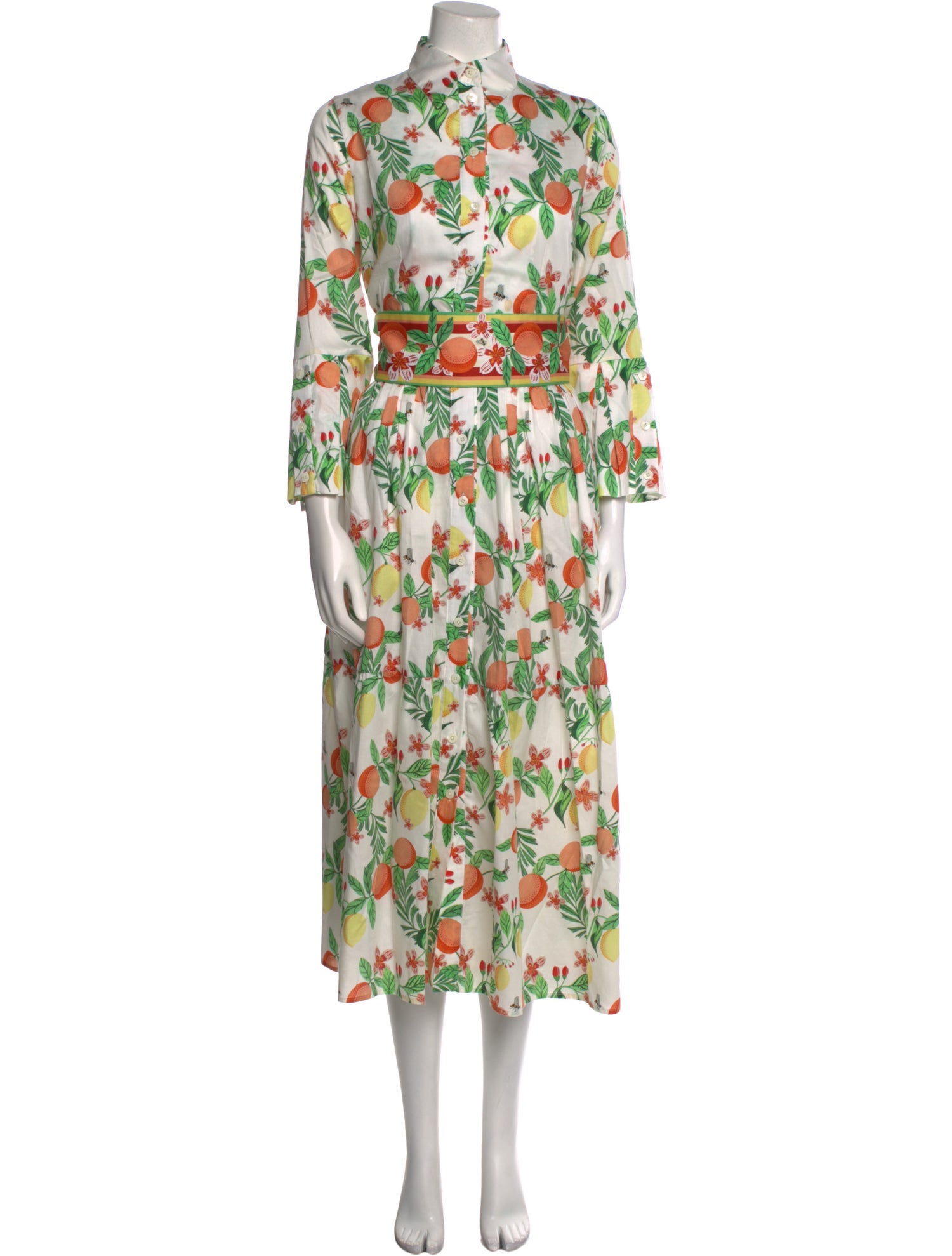 Catherine Prevost Floral Print Long Dress - Green Dresses, Clothing ...