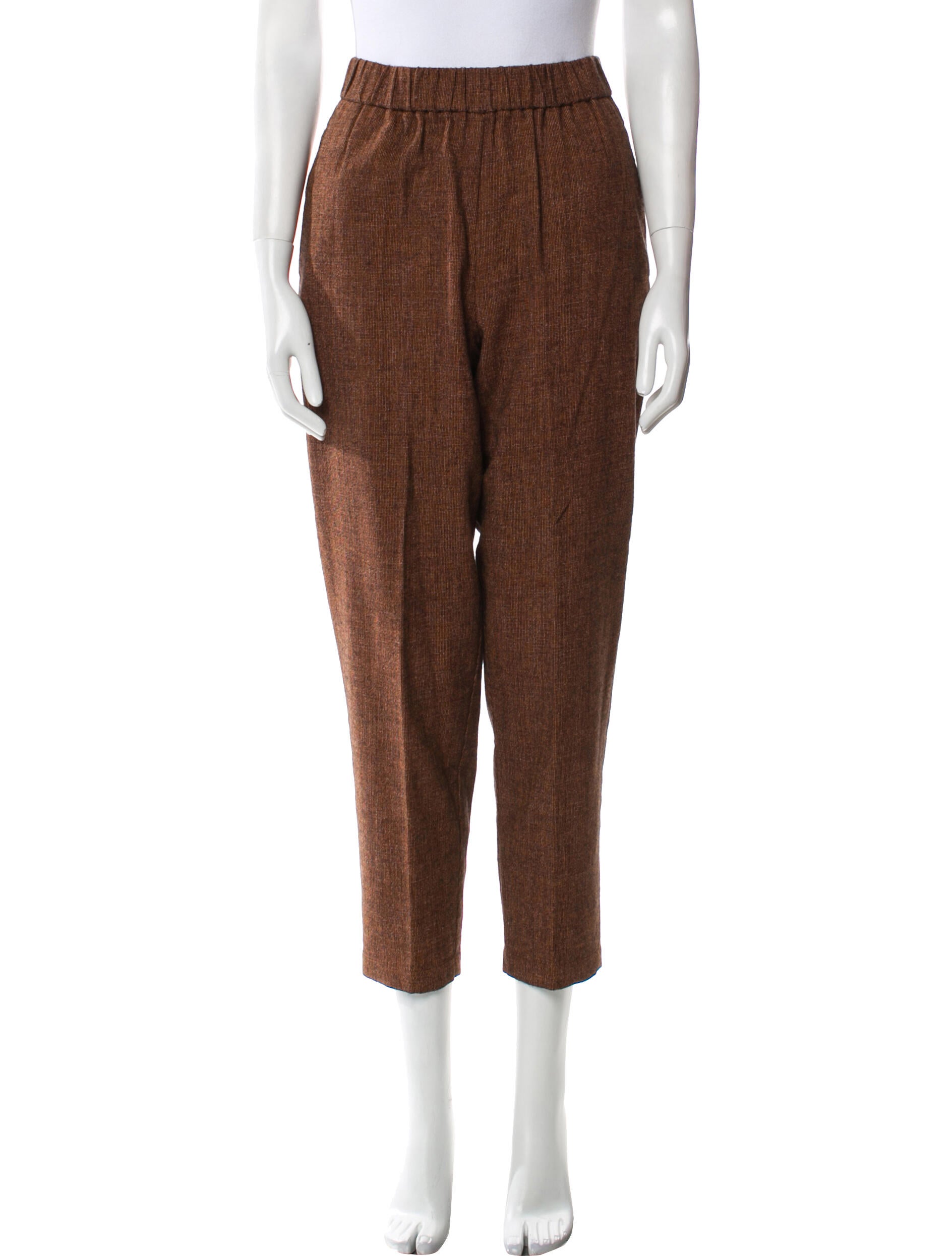 Pomandère Straight Leg Pants - Brown, 12.5" Rise Pants, Clothing ...