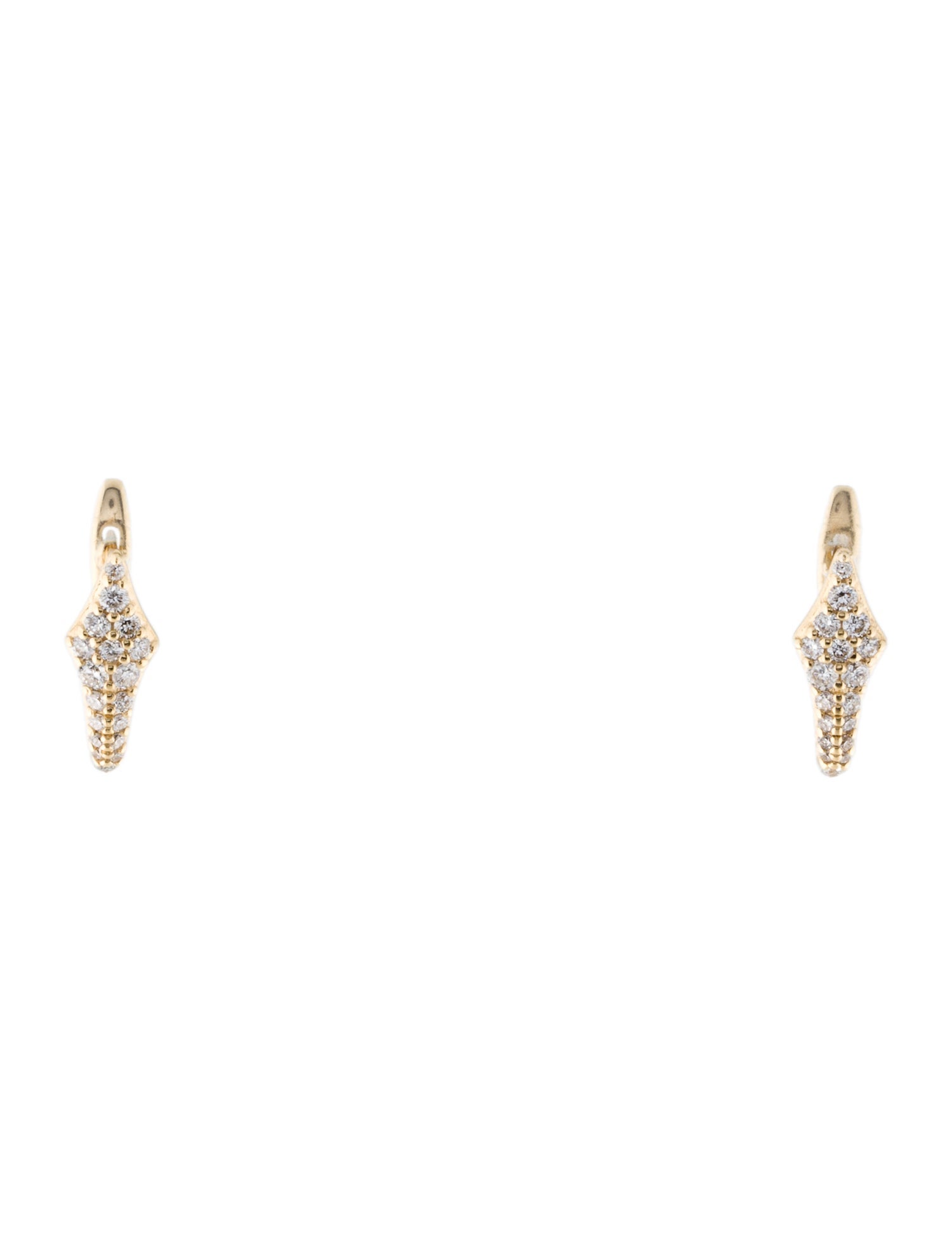 Carbon & Hyde 14K Diamond Huggie Earrings - 14K Yellow Gold Earclip, Earrings - CRBHY20522 | The ...