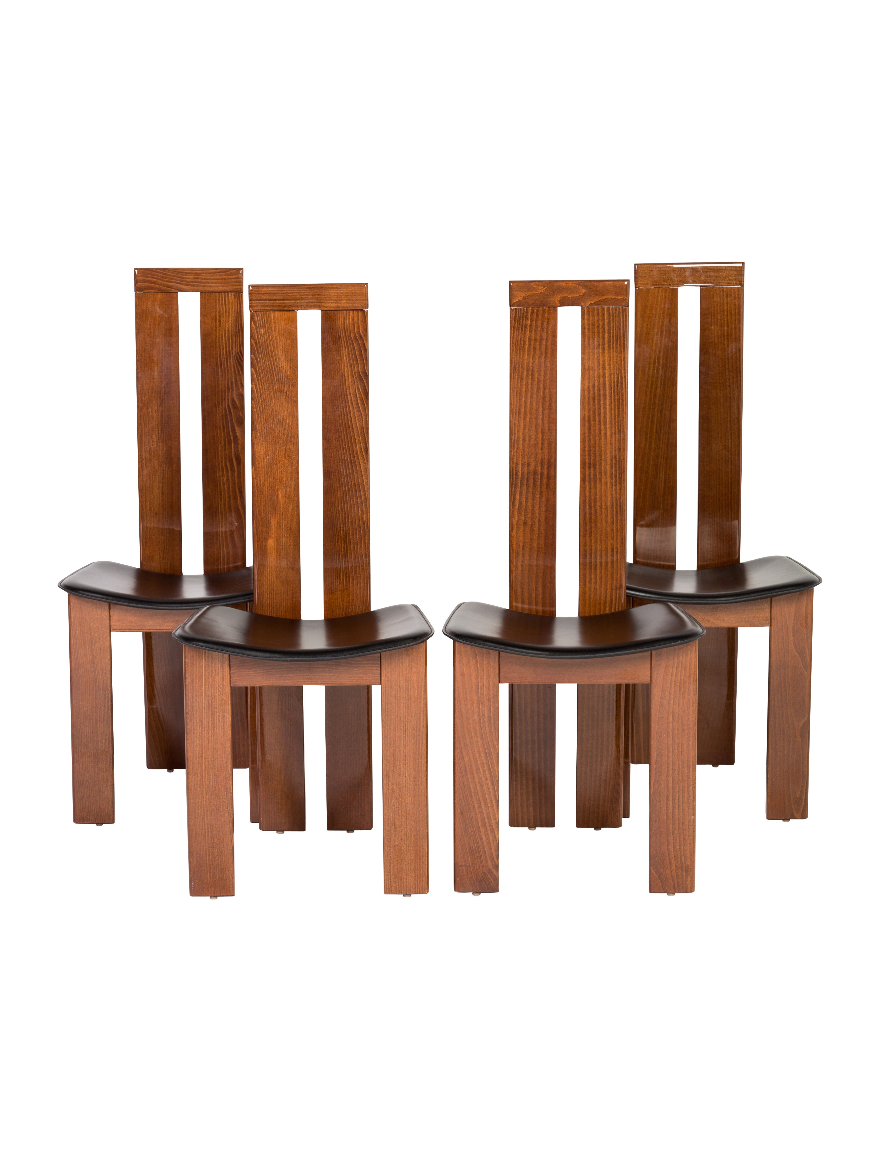 Costantini Pietro High-Back Italian Dining Chairs - Black Seating ...