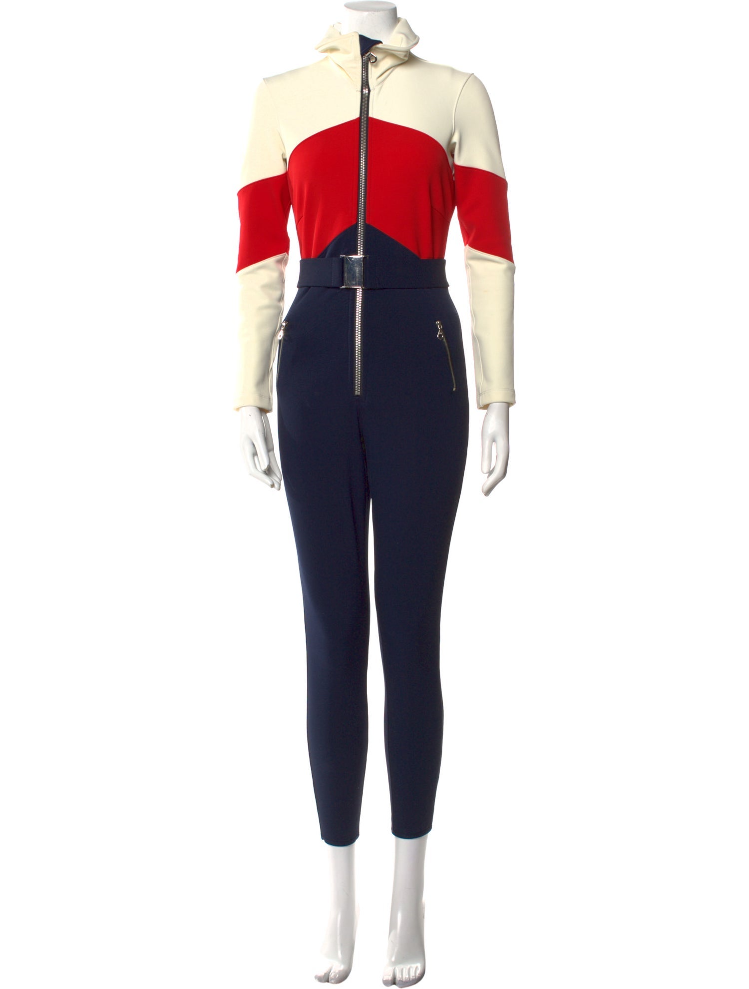 Cordova Colorblock Pattern Mock Neck - Blue, 10.5" Rise Jumpsuits and ...