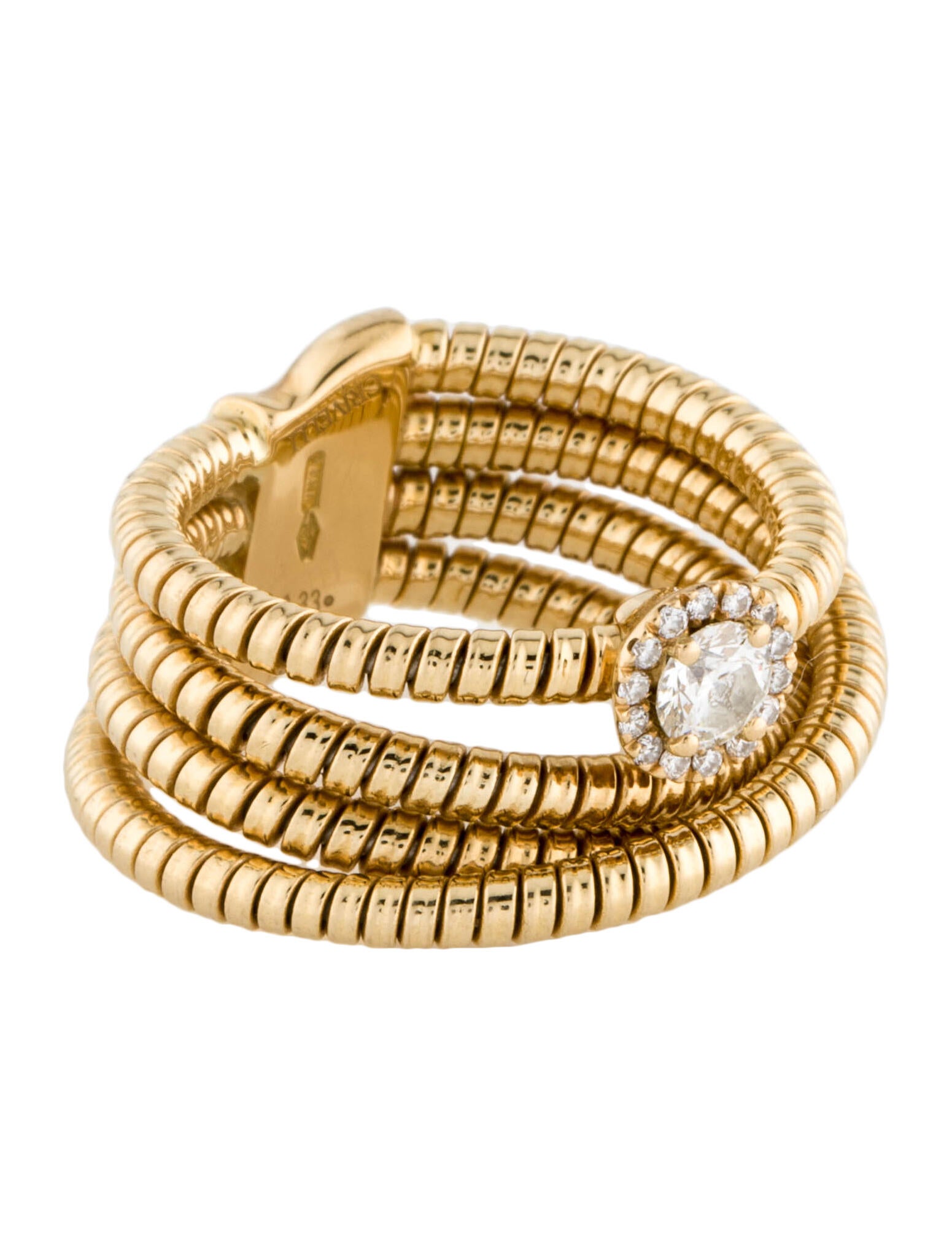 Crivelli 18K Diamond Wrap Coil Ring - 18K Yellow Gold Band, Rings ...