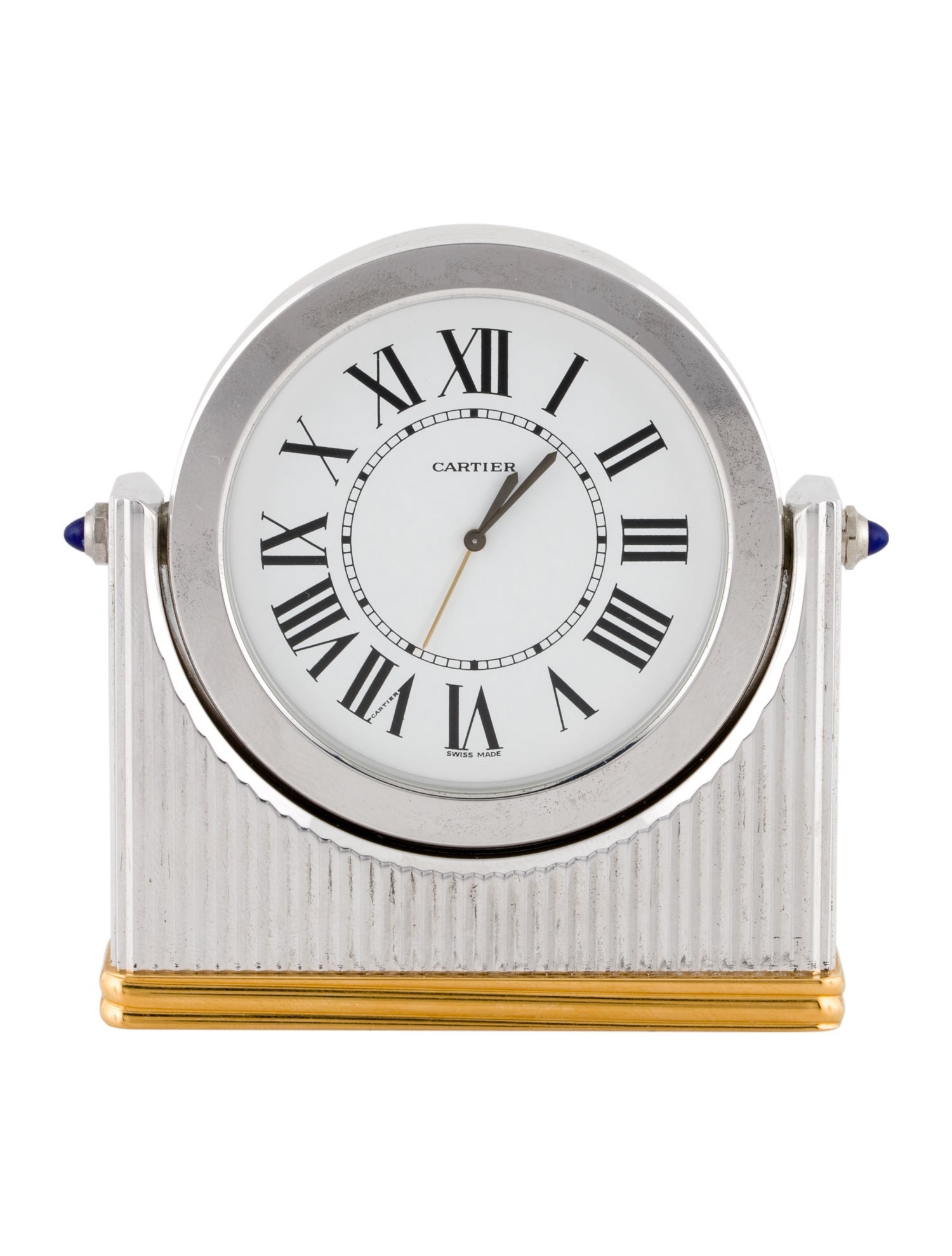 Cartier Midcentury Must de Cartier Table Clock - Gold Decorative ...