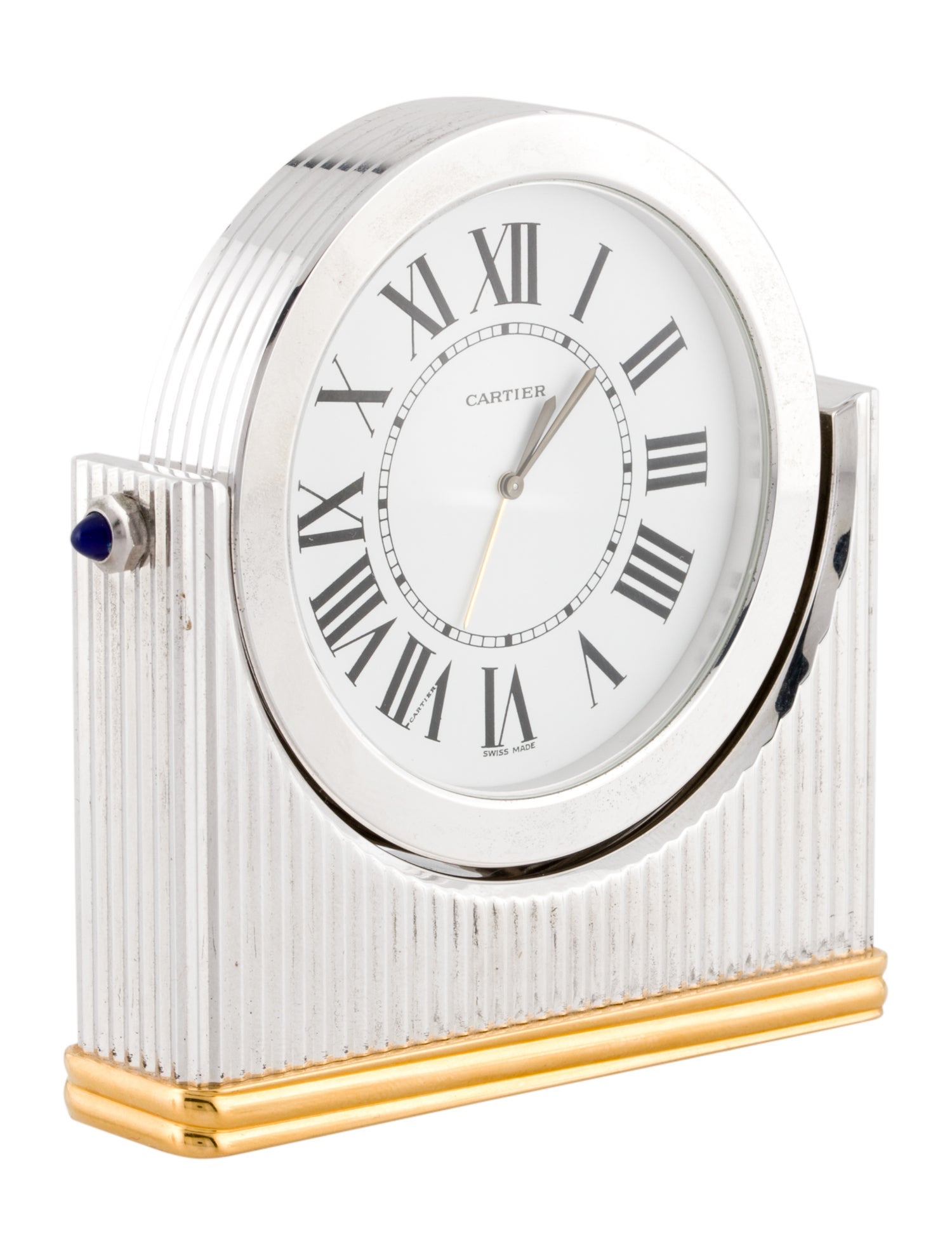 Cartier Midcentury Must de Cartier Table Clock - Gold Decorative ...