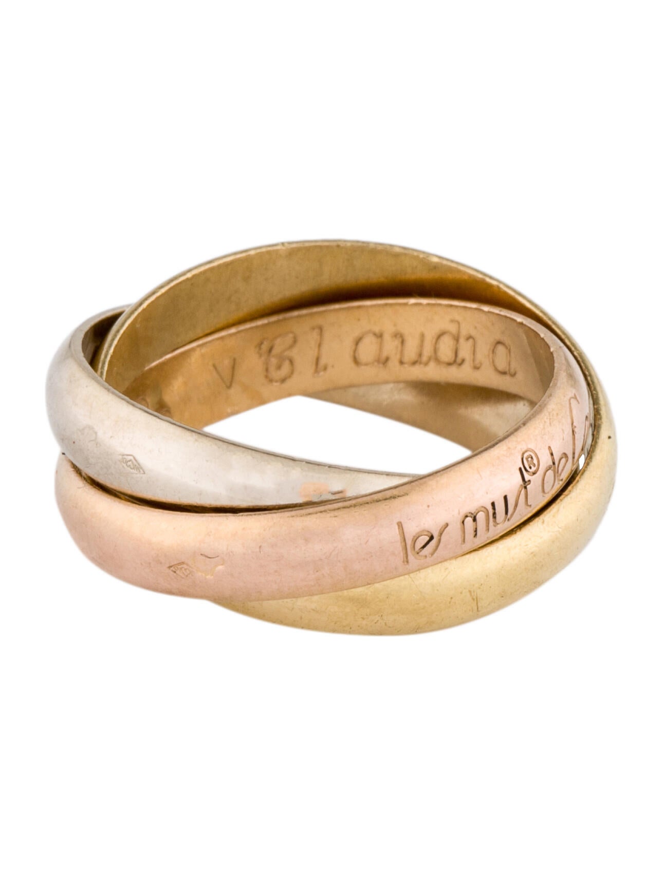 Cartier Vintage Les Must de Cartier Trinity Ring - 18K Yellow Gold ...