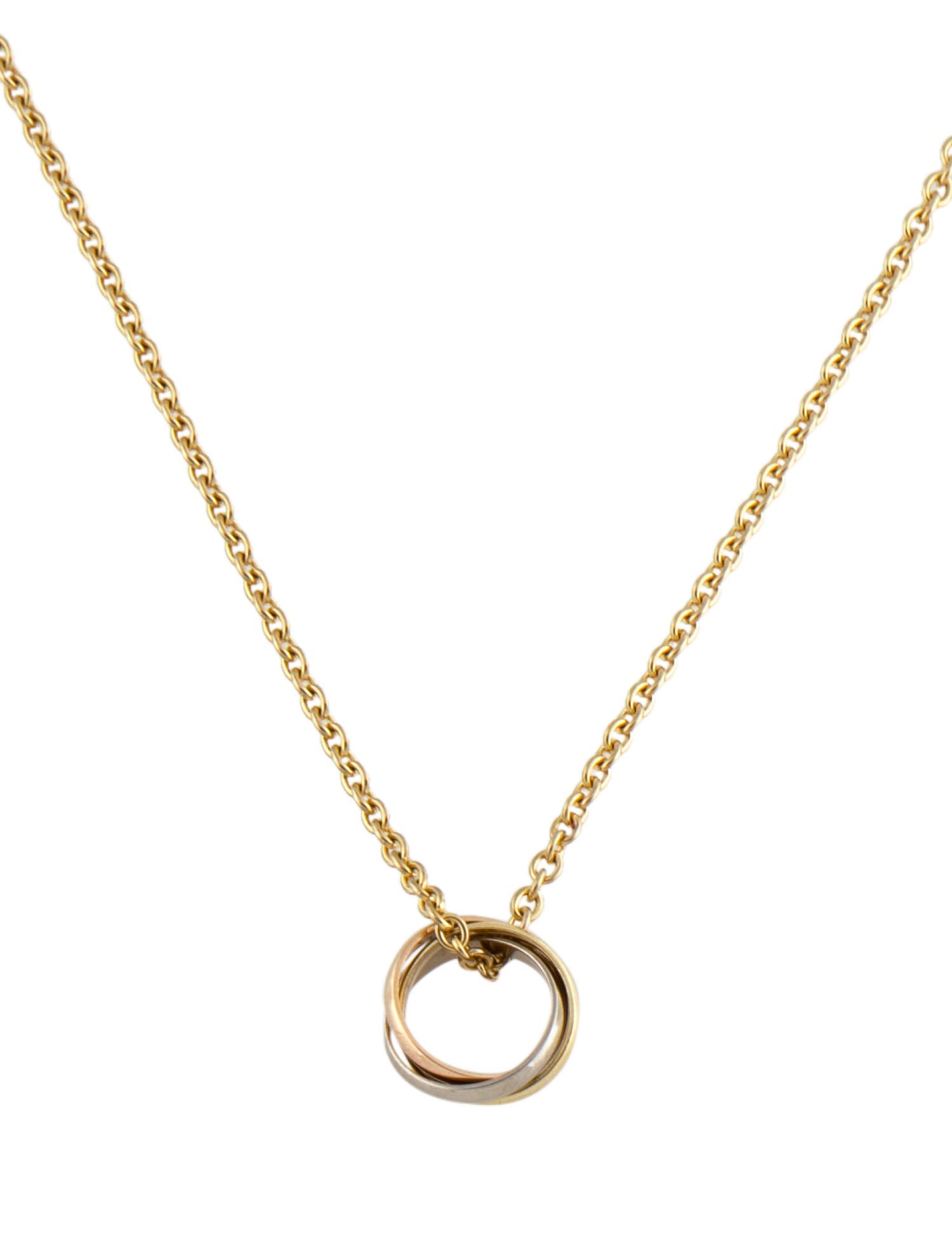 Cartier Trinity Necklace - 18K Yellow Gold Pendant Necklace, Necklaces ...