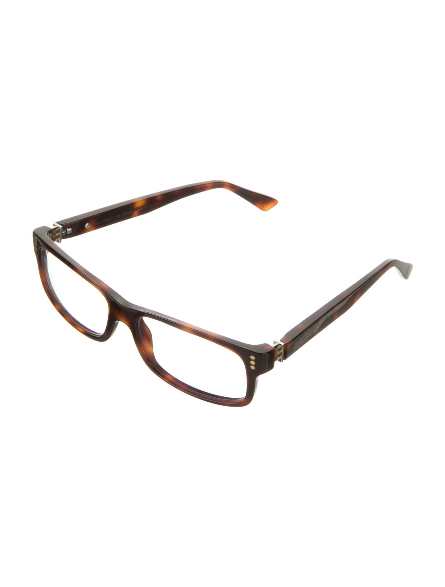 Cartier Square Eyeglasses Brown Eyeglasses Accessories Crt102984 The Realreal