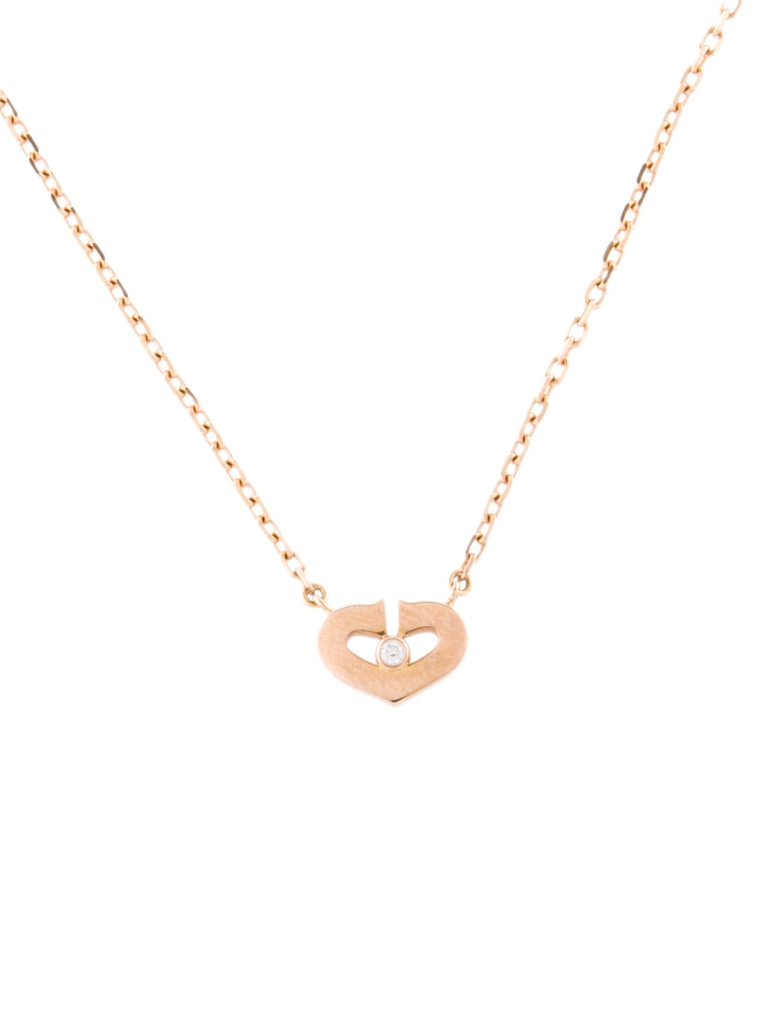 Cartier Heart C de Cartier Necklace - 18K Rose Gold Pendant Necklace ...