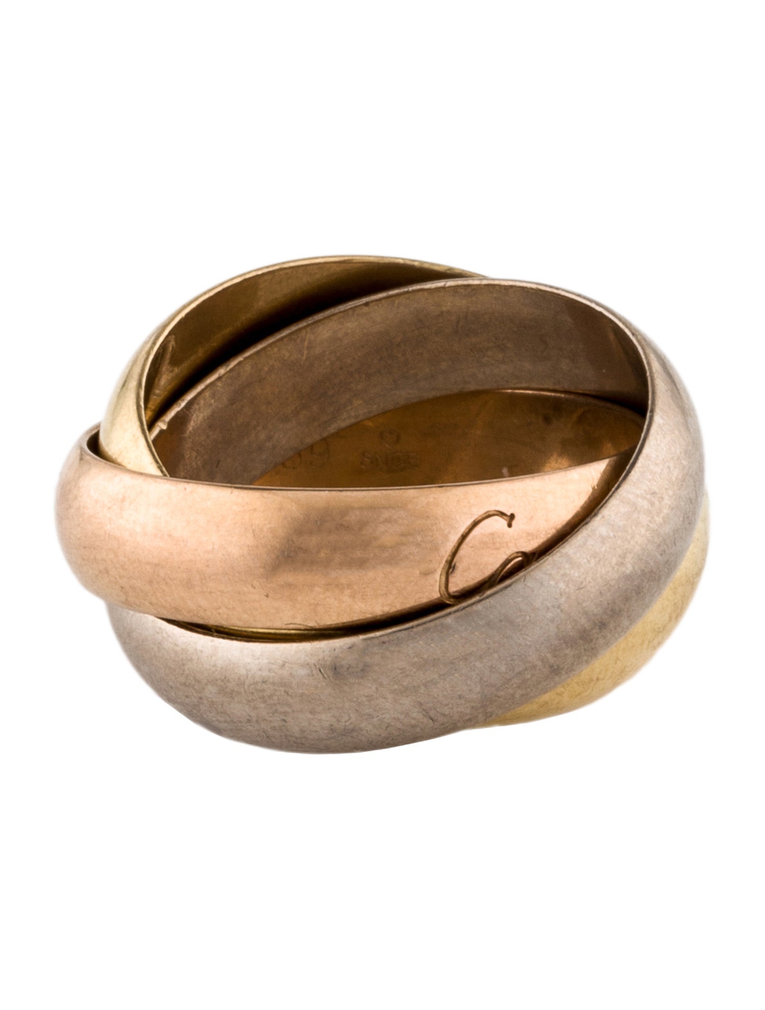 Cartier Vintage Trinity Ring - 18K Yellow Gold Rolling Ring, Rings ...