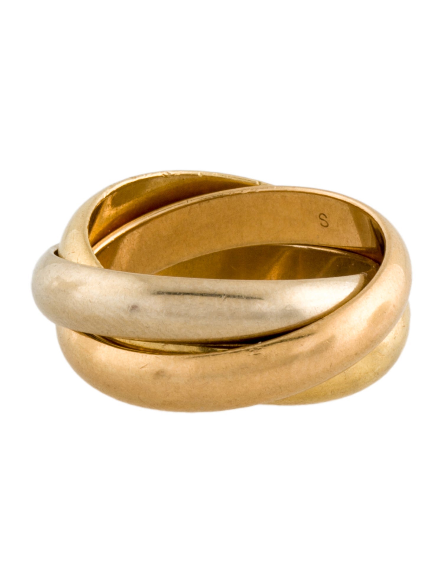 Cartier Vintage Trinity Ring - 18K Yellow Gold Rolling Ring, Rings ...