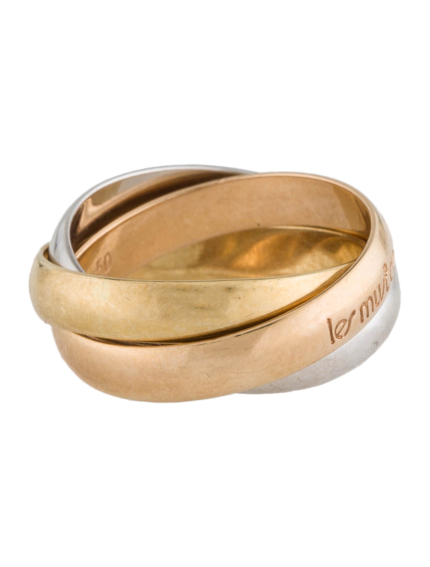 Cartier Vintage Les Must de Cartier Trinity Ring - 18K Yellow Gold ...