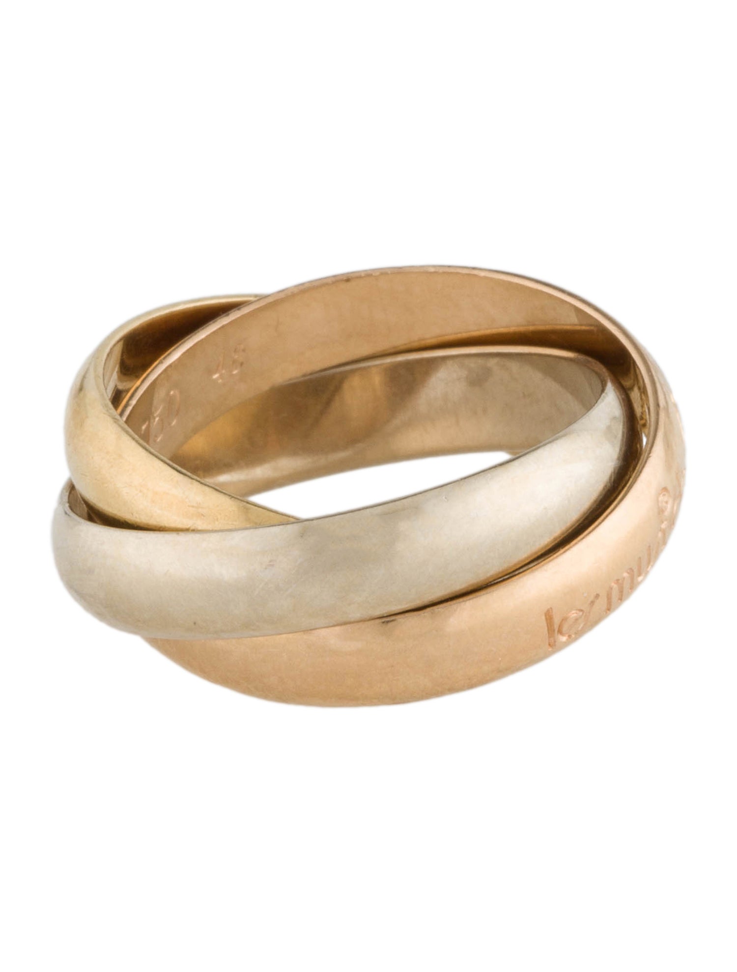 Cartier Vintage Les Must de Cartier Trinity Ring - 18K Yellow Gold ...