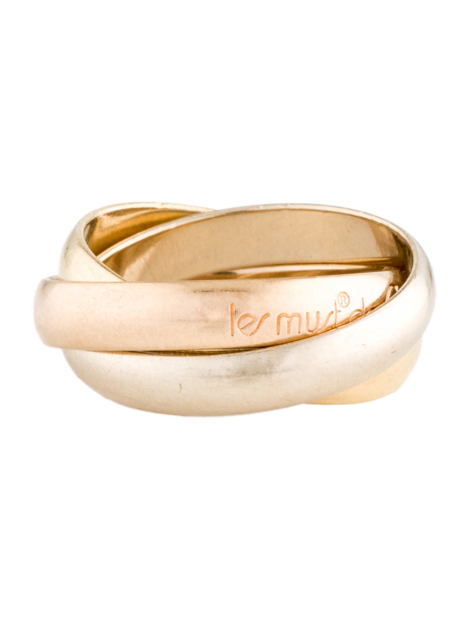 Cartier Vintage Les Must de Cartier Trinity Ring - 18K Yellow Gold Rolling Ring, Rings ...