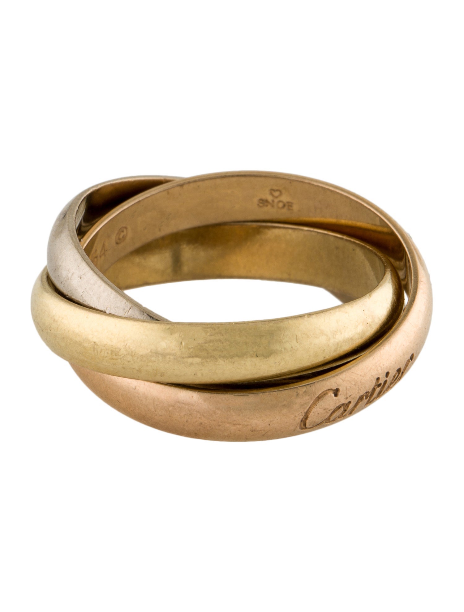 Cartier Classic Trinity Ring - 18K Yellow Gold Rolling Ring, Rings ...