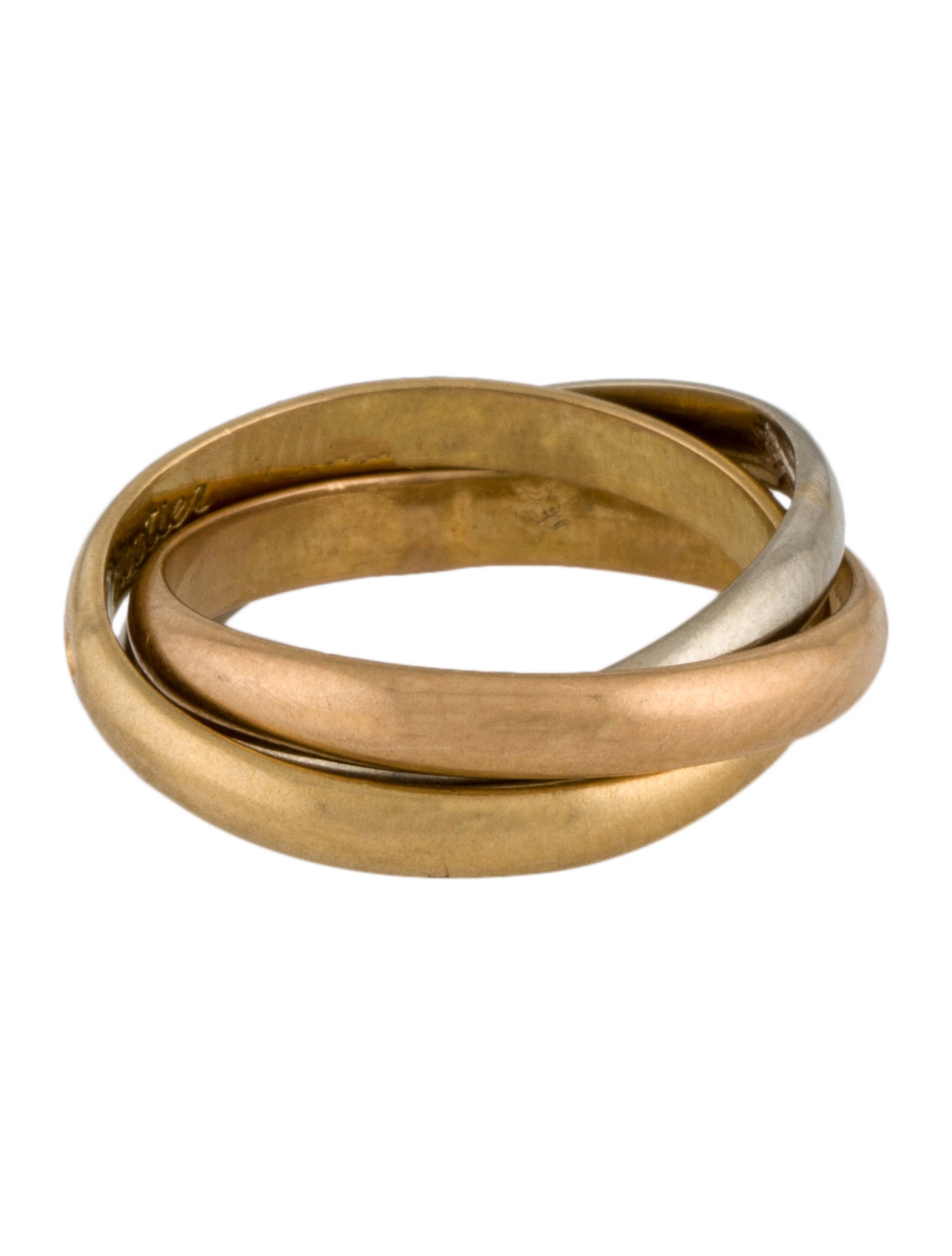 Cartier Small Trinity Ring - 18K Yellow Gold Rolling Ring, Rings ...
