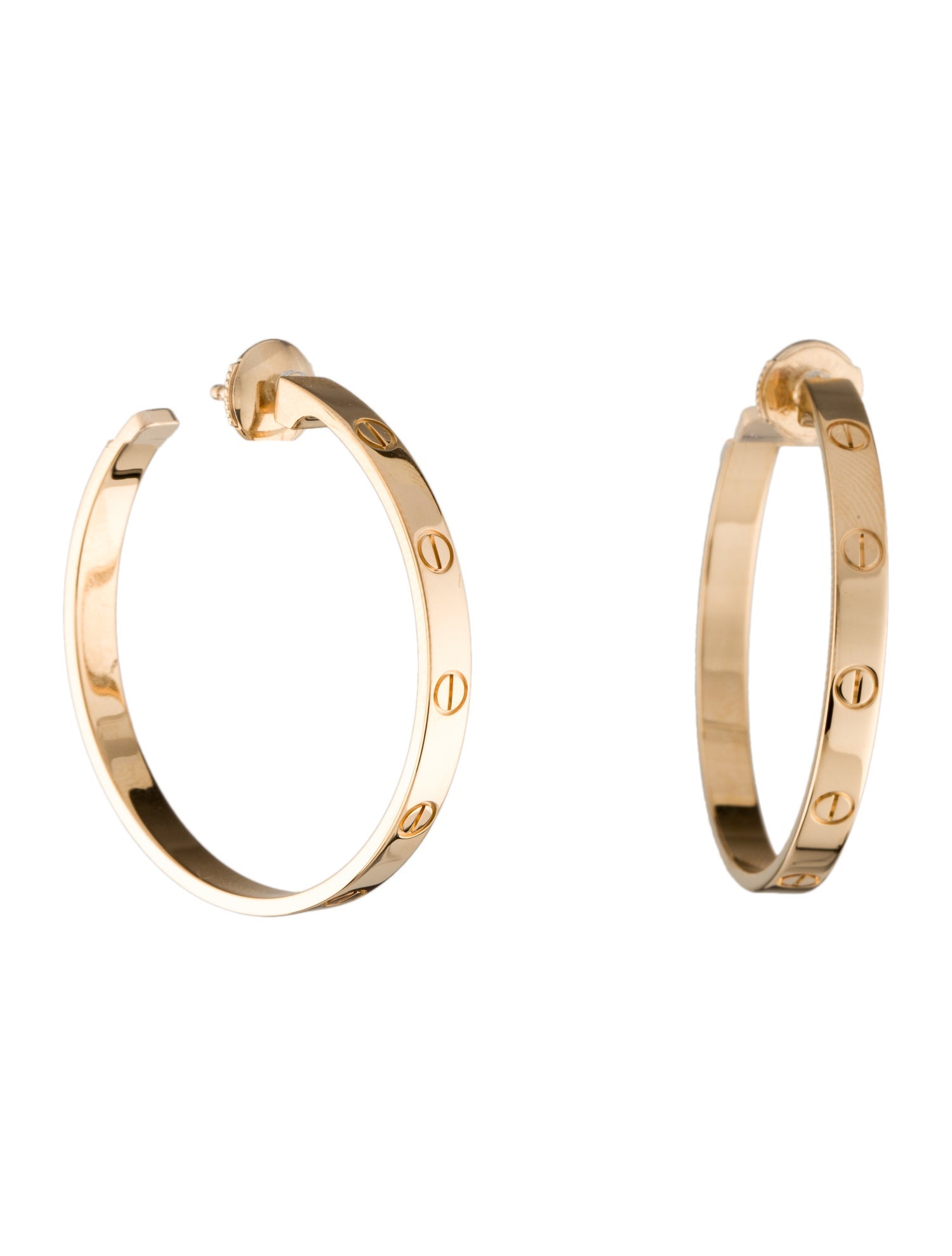 Cartier LOVE Hoop Earrings - 18K Yellow Gold Hoop, Earrings - CRT105186 ...