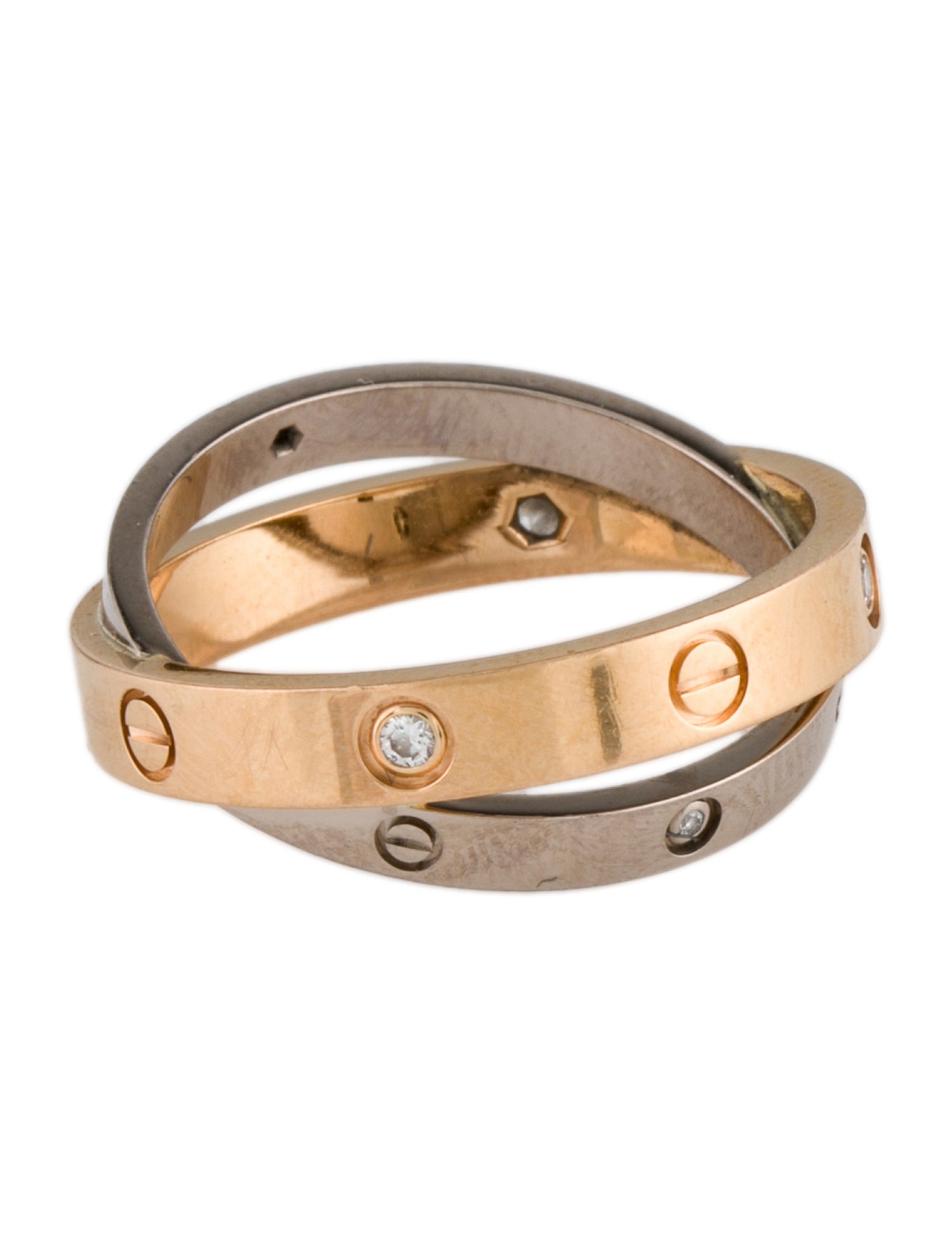 Cartier 6 Diamond LOVE Ring - 18K White Gold Band, Rings - CRT105313 ...