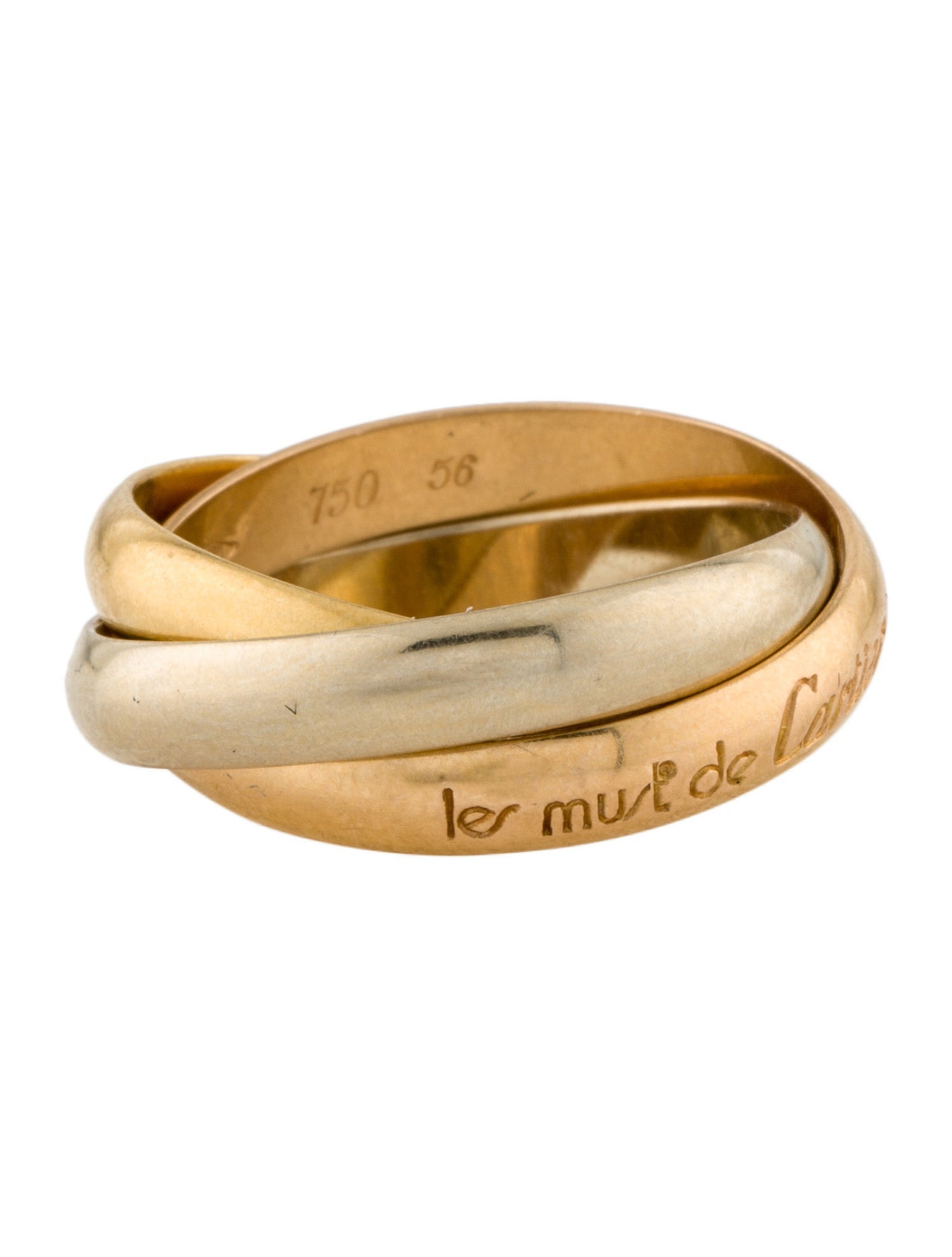 Cartier Vintage Les Muste de Cartier Trinity Ring - 18K Yellow Gold ...