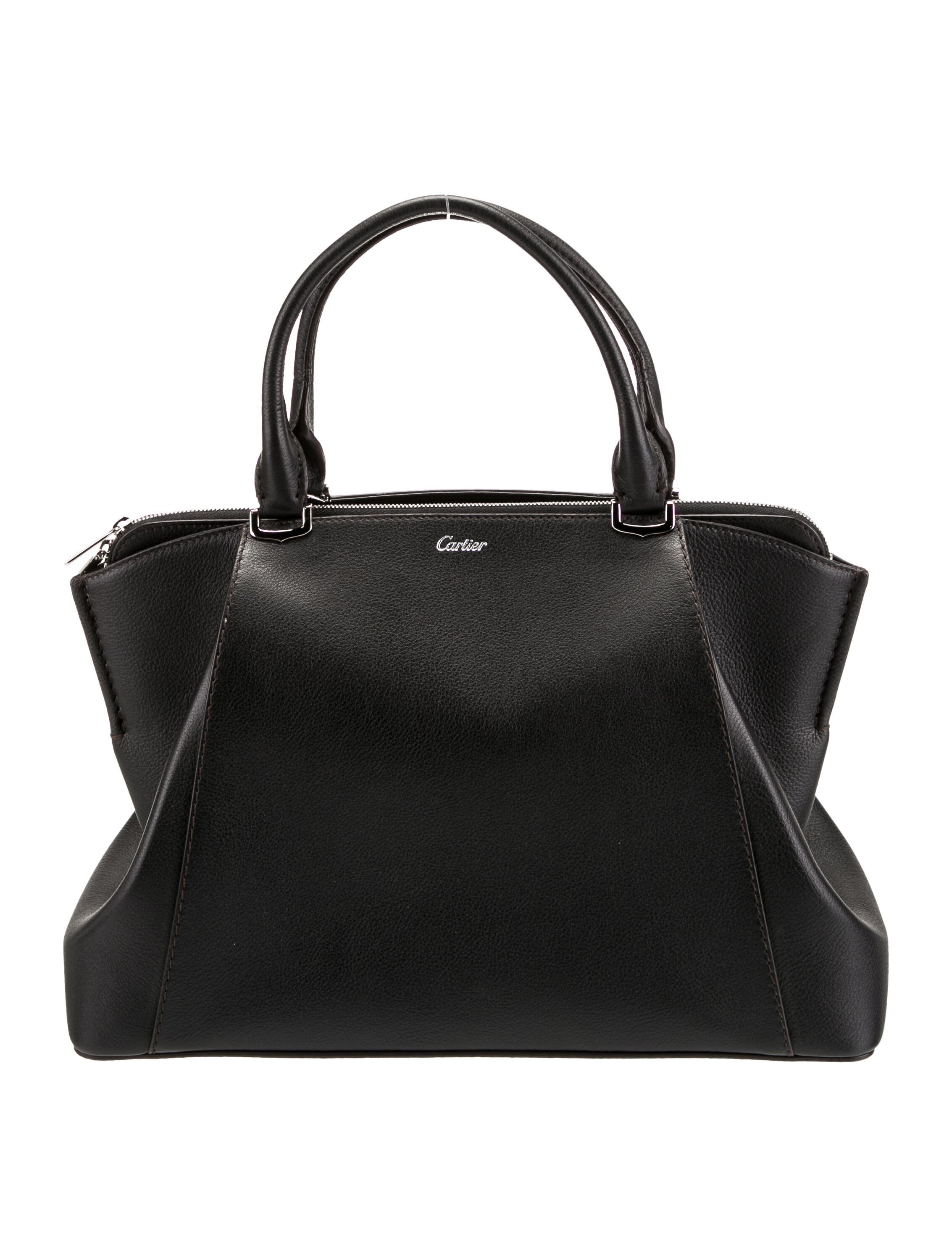 Cartier Leather C de Cartier Handle Bag - Black Handle Bags, Handbags ...