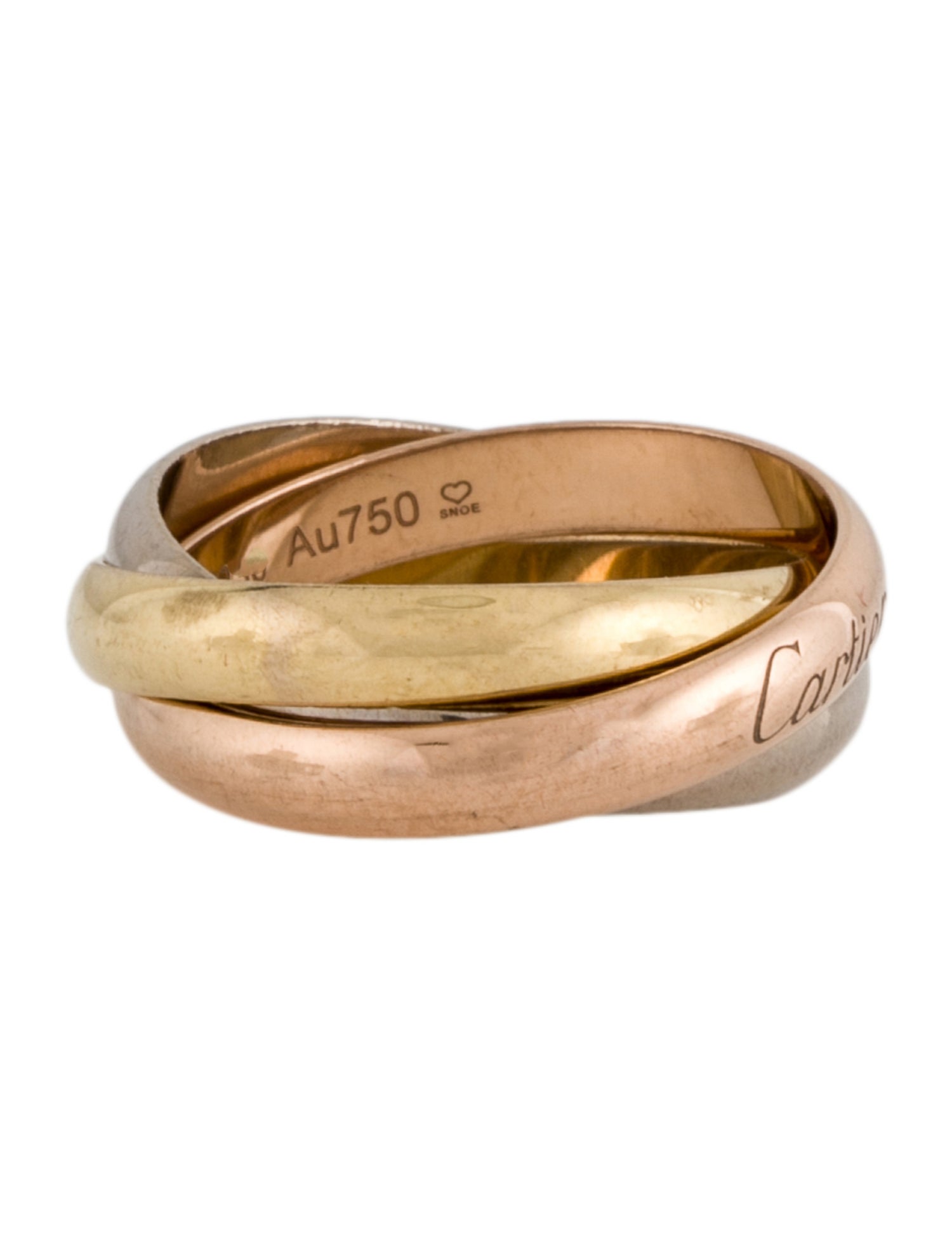 Cartier Classic Trinity Ring - 18K Yellow Gold Rolling Ring, Rings ...