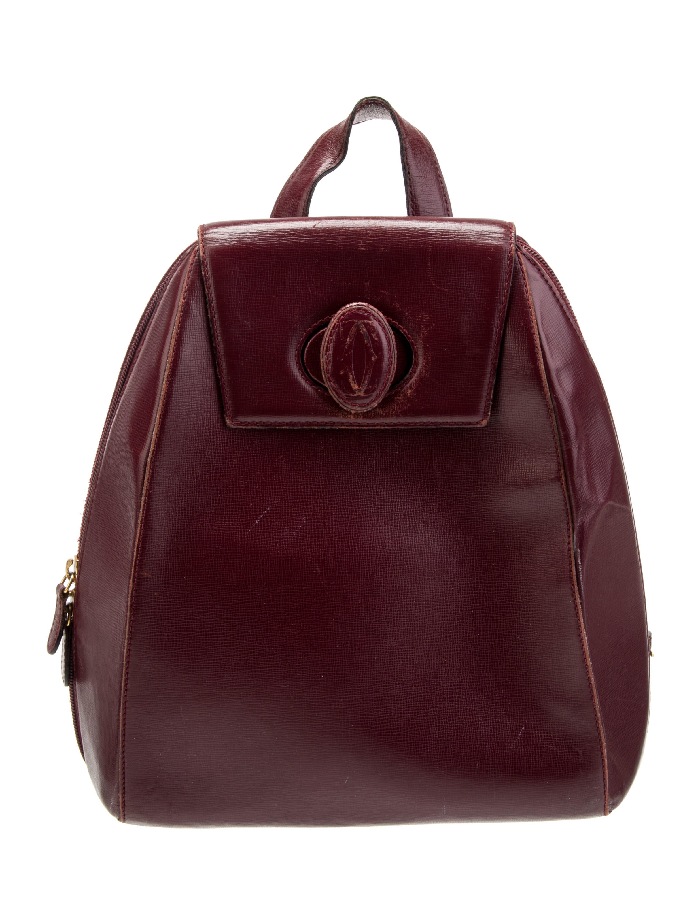 Cartier Leather Backpack - Burgundy Backpacks, Handbags - CRT106578 ...