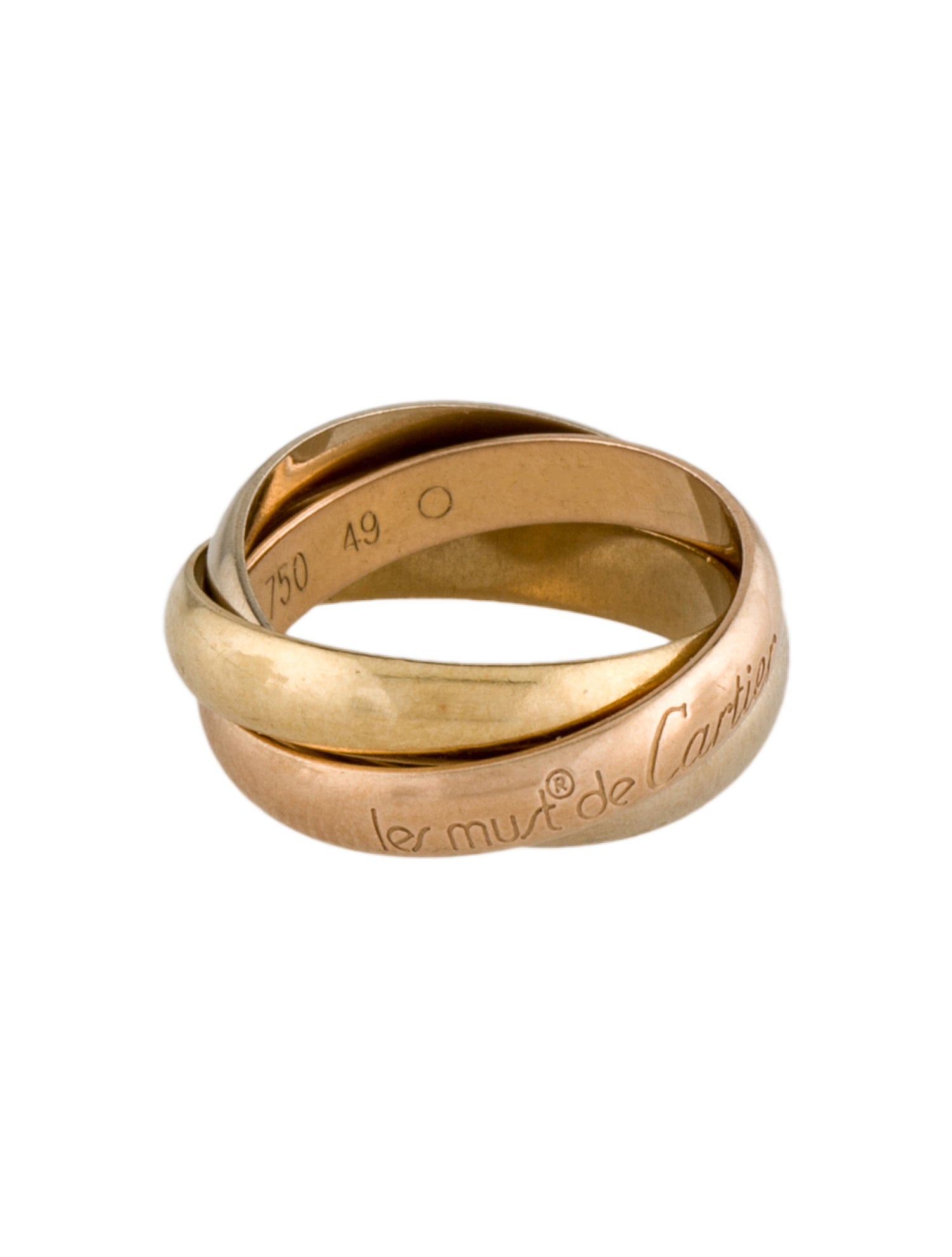 Cartier Vintage Les Must de Cartier Trinity Ring - 18K Yellow Gold ...