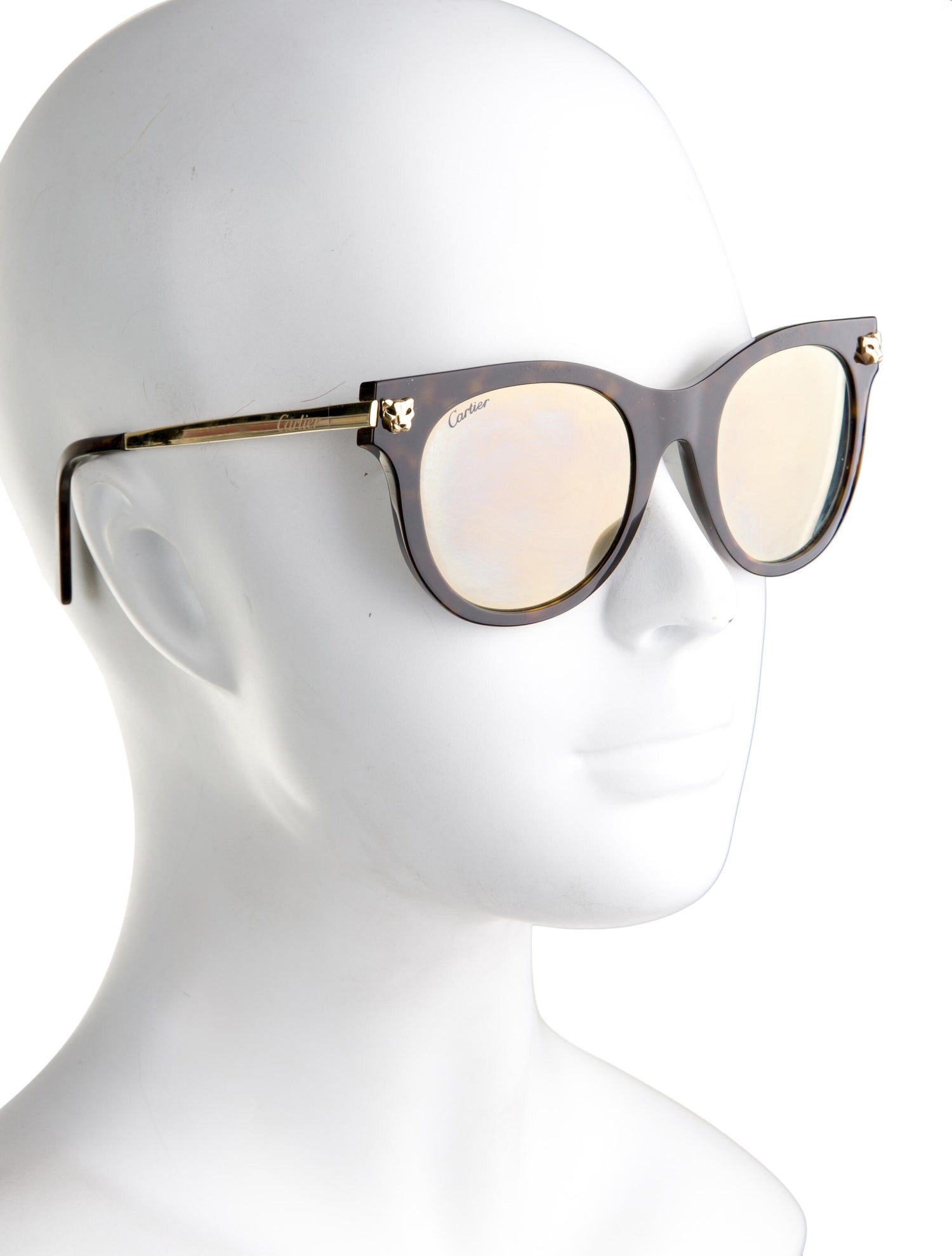 Cartier Wayfarer Mirrored Sunglasses Brown Sunglasses Accessories