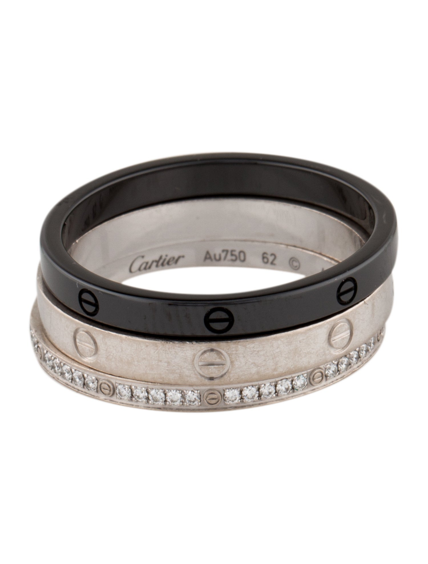 Cartier LOVE Rings - 18K White Gold Ring Sets, Rings - CRT107557 | The ...