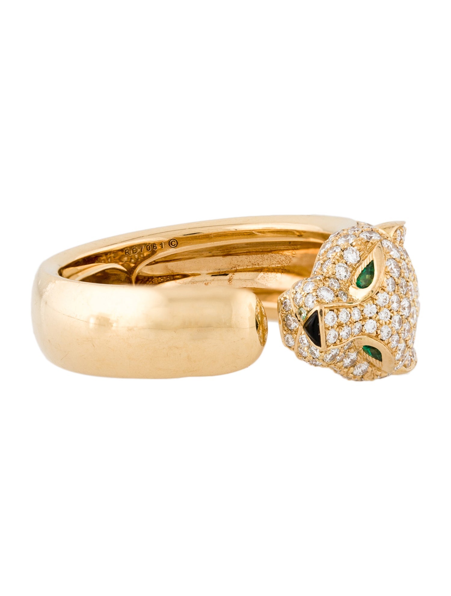 Cartier Diamond Panthere de Cartier Ring - 18K Yellow Gold Band, Rings ...