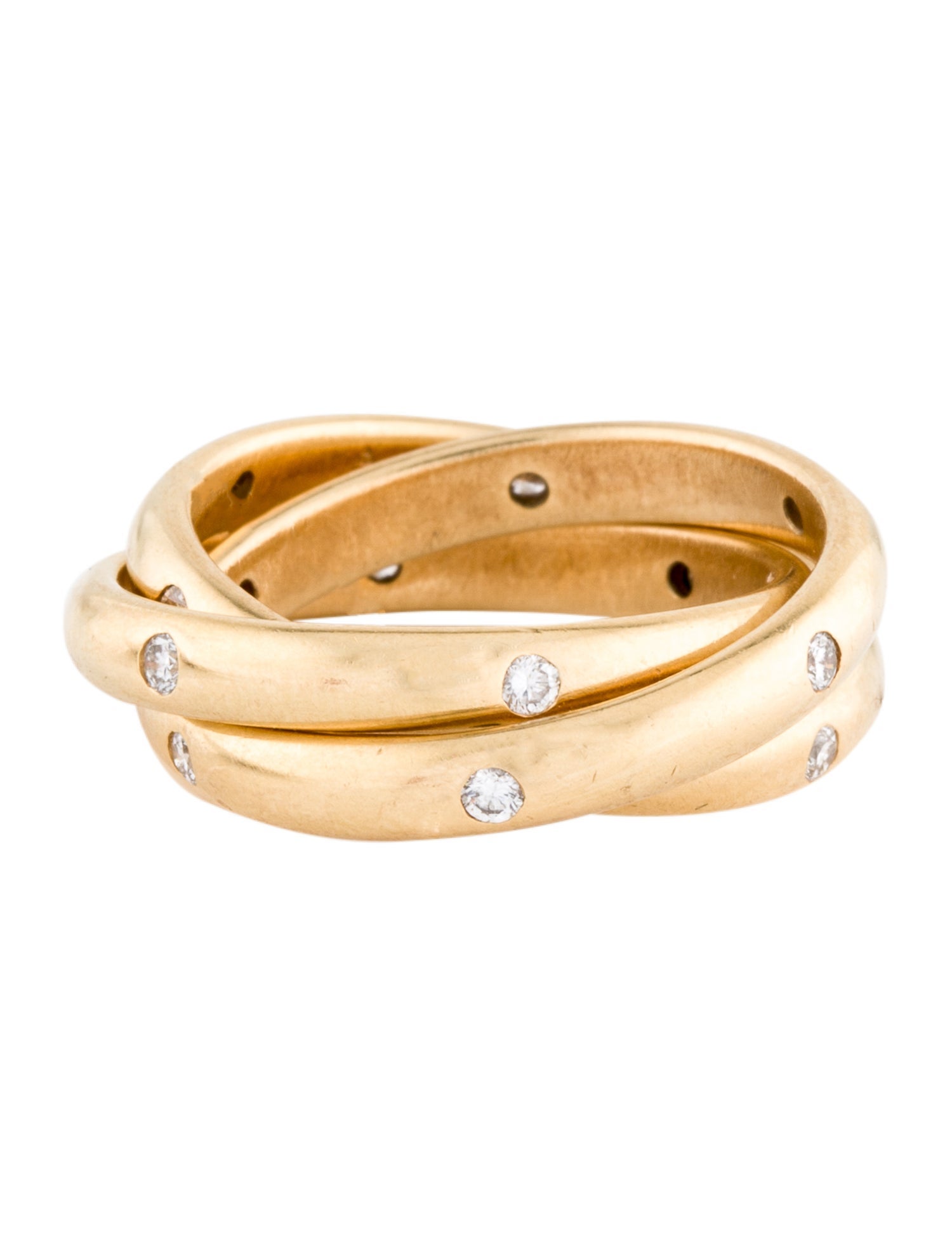 Cartier Vintage Trinity Ring - 18K Yellow Gold Rolling Ring, Rings ...