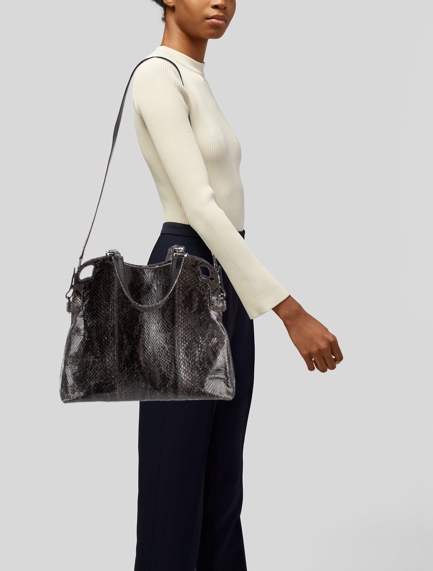 Cartier Snakeskin Marcello Bag - Neutrals Crossbody Bags, Handbags ...