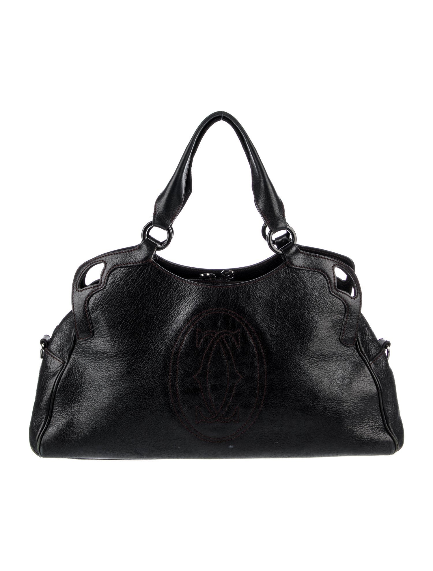 Cartier Leather Marcello Shoulder Bag - Brown Shoulder Bags, Handbags ...