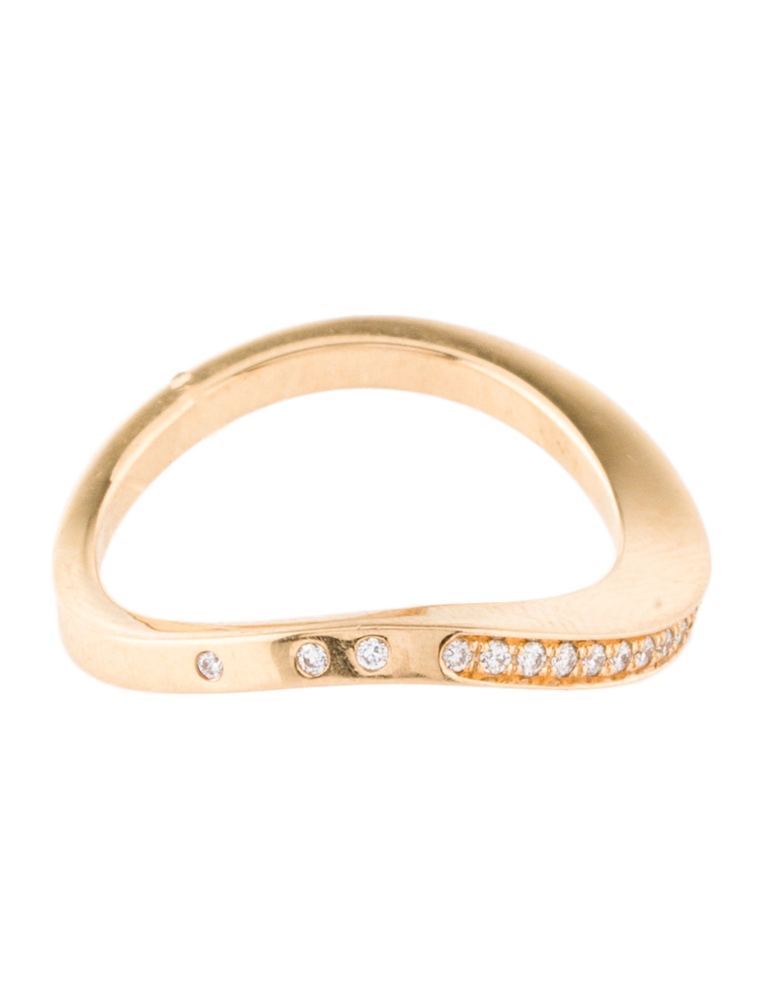 Cartier Diamond Wave Band - 18K Yellow Gold Band, Rings - CRT111147 ...