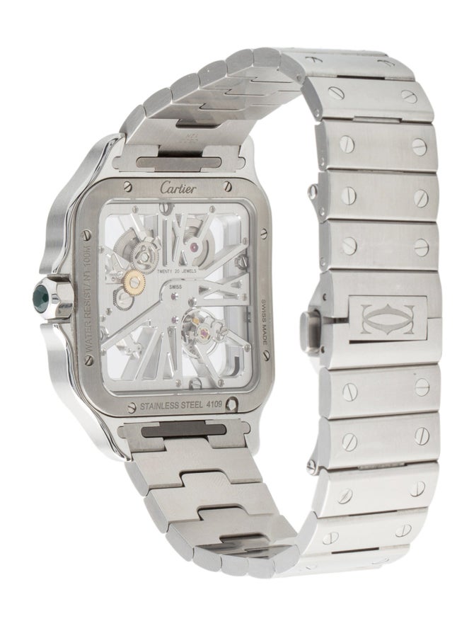 Cartier Santos de Cartier Skeleton Watch - WHSA0028 | The RealReal