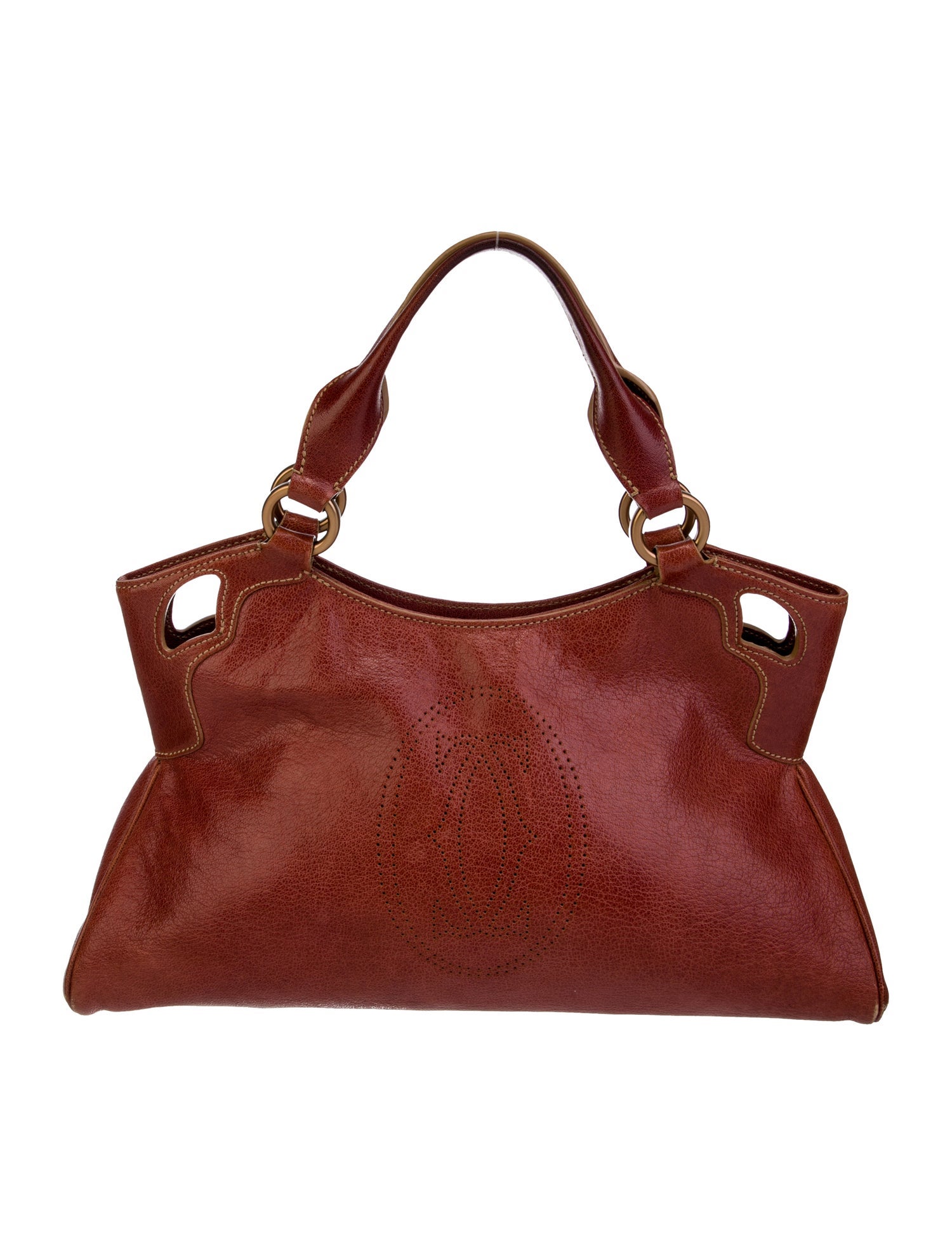 Cartier Marcello Leather Handle Bag - Brown Handle Bags, Handbags ...
