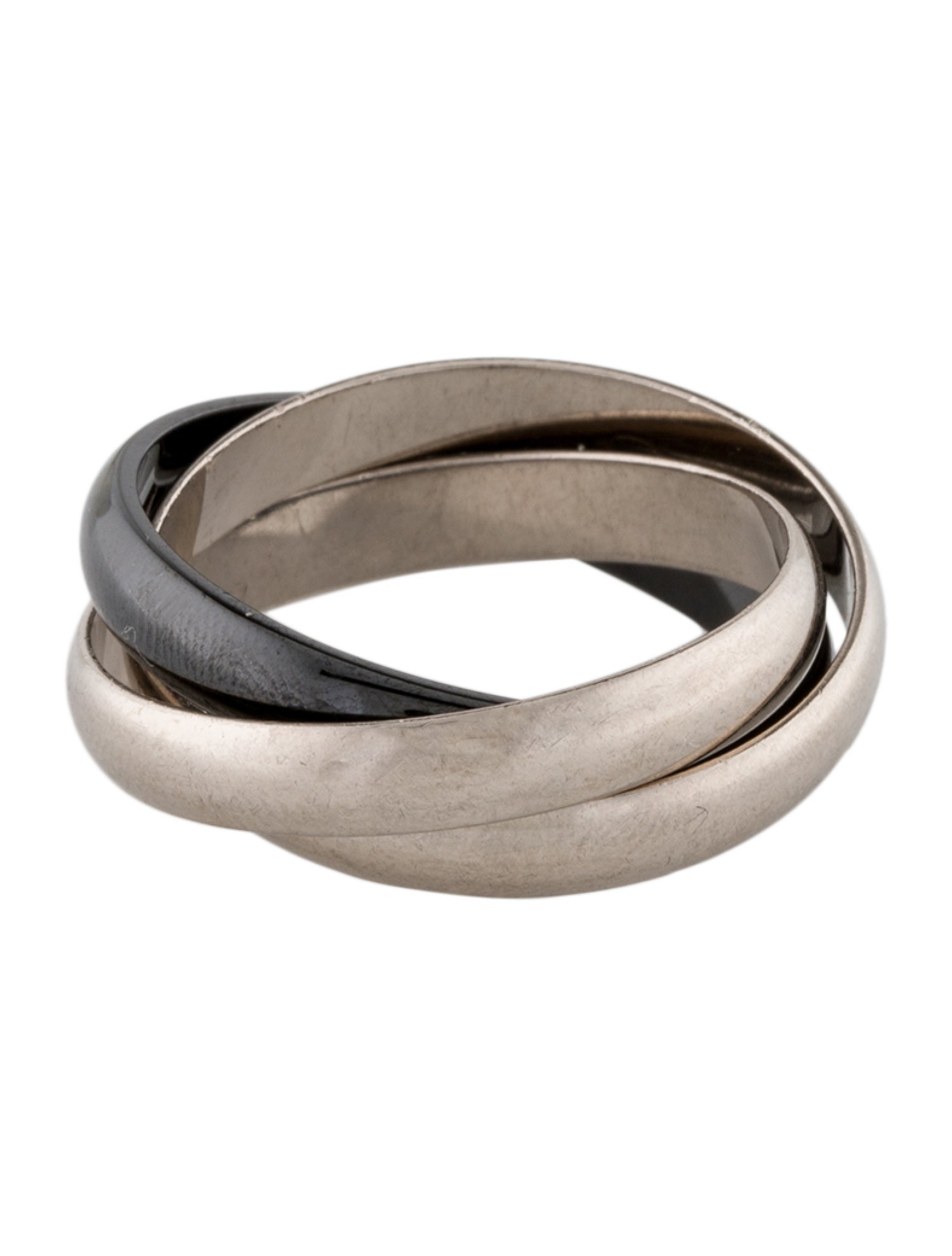 Cartier Trinity Ring - 18K White Gold Rolling Ring, Rings - CRT111423 ...