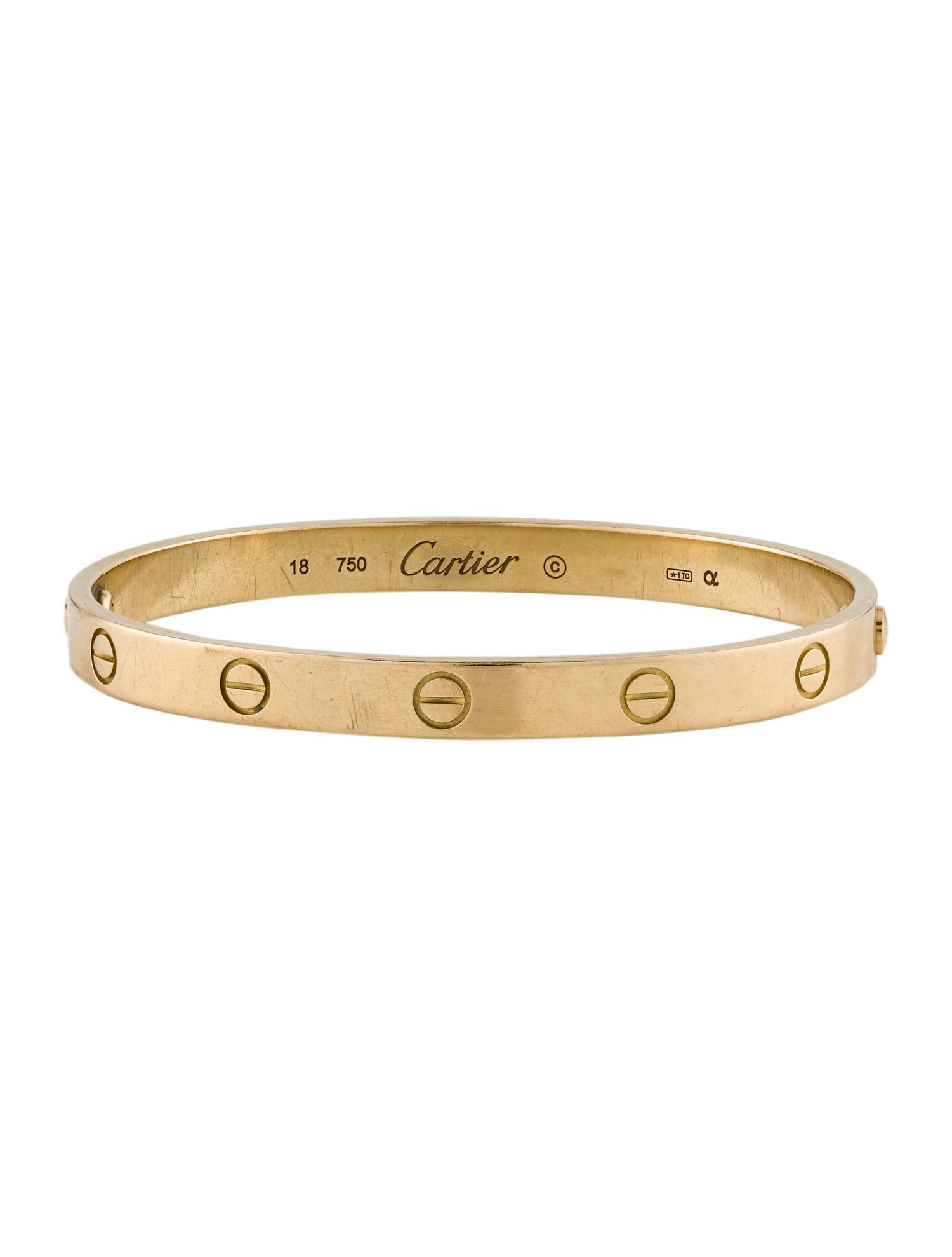 Cartier Vintage LOVE Bracelet - 18K Yellow Gold Bangle, Bracelets ...